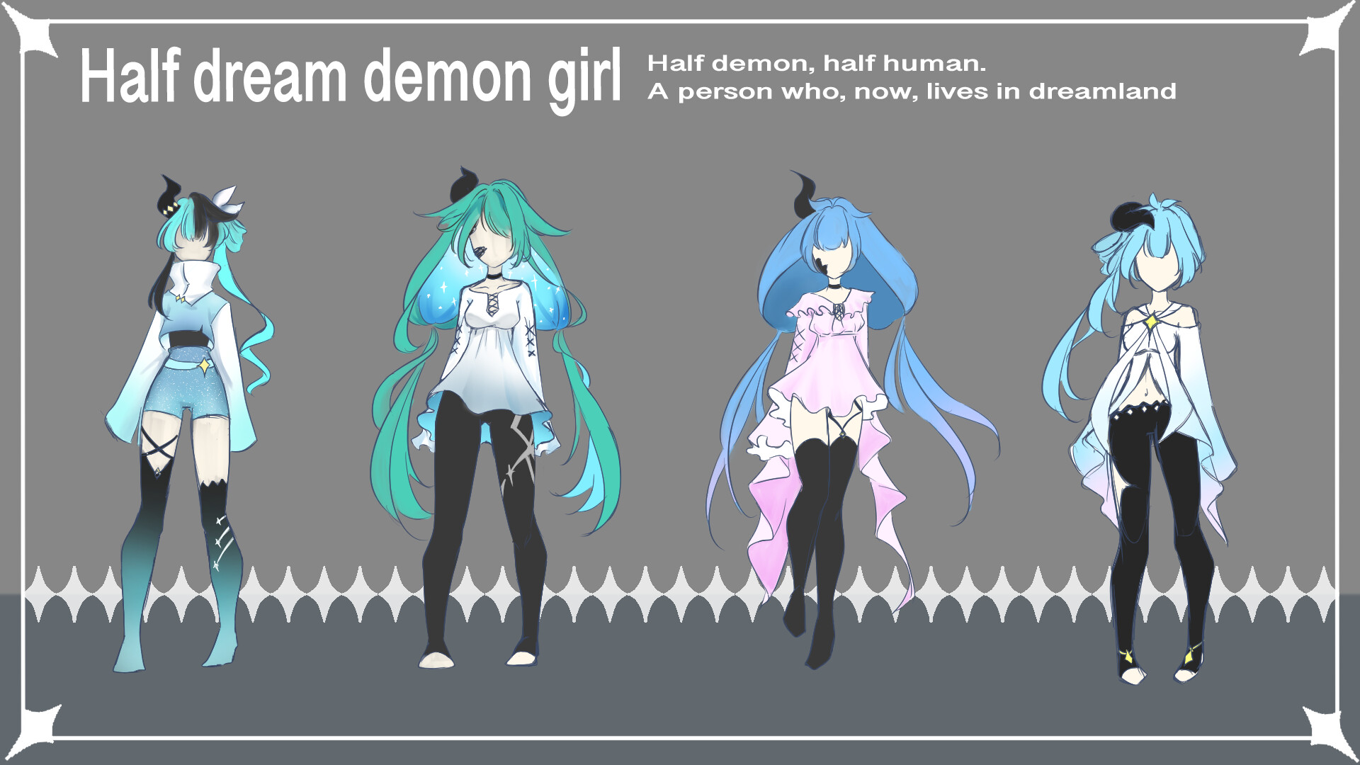 ArtStation - [Draft] half demon girl