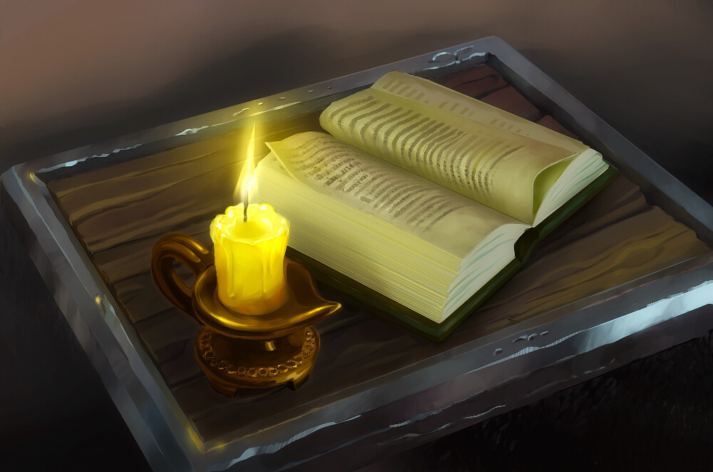 ArtStation - book candle table