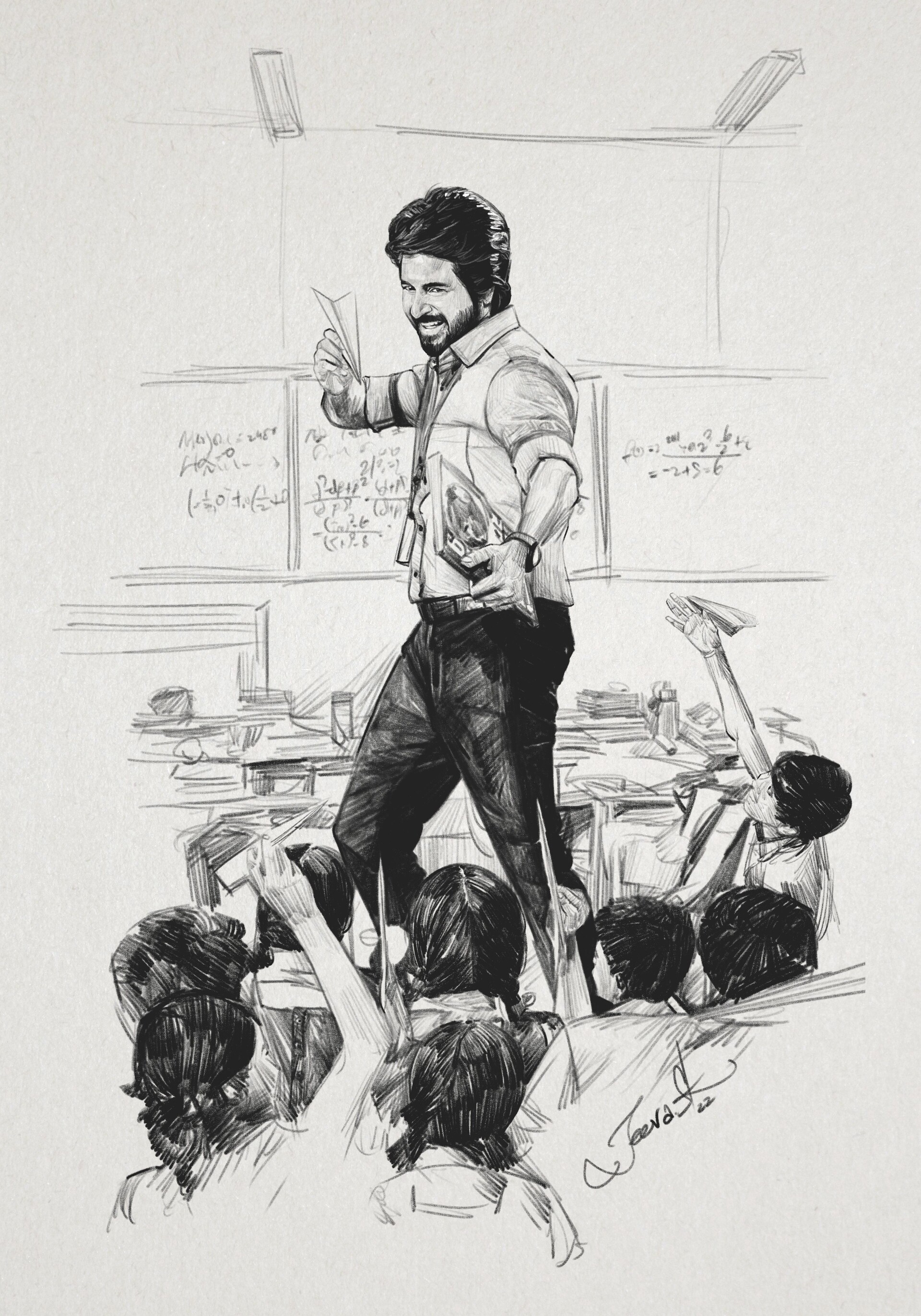 ArtStation - Actor Sivakarthikeyan Pencil Sketch 2022