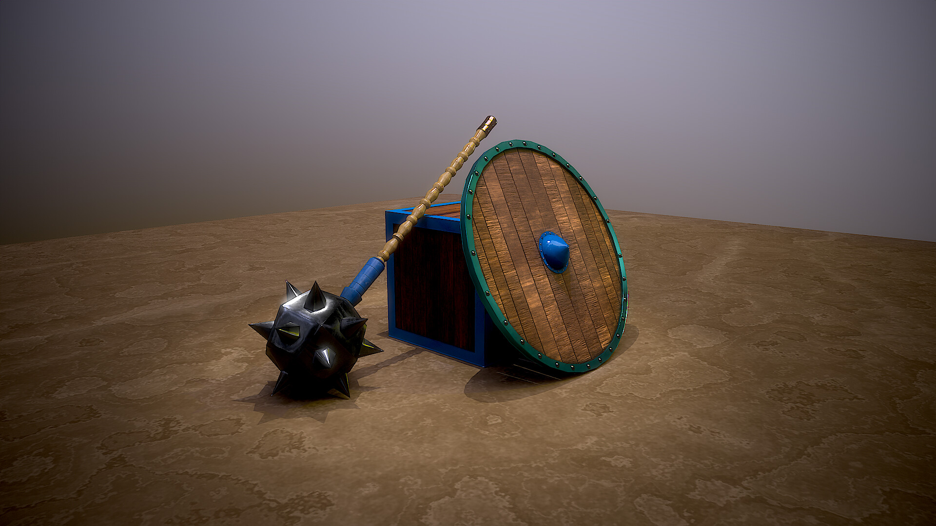 ArtStation - Mace and Shield