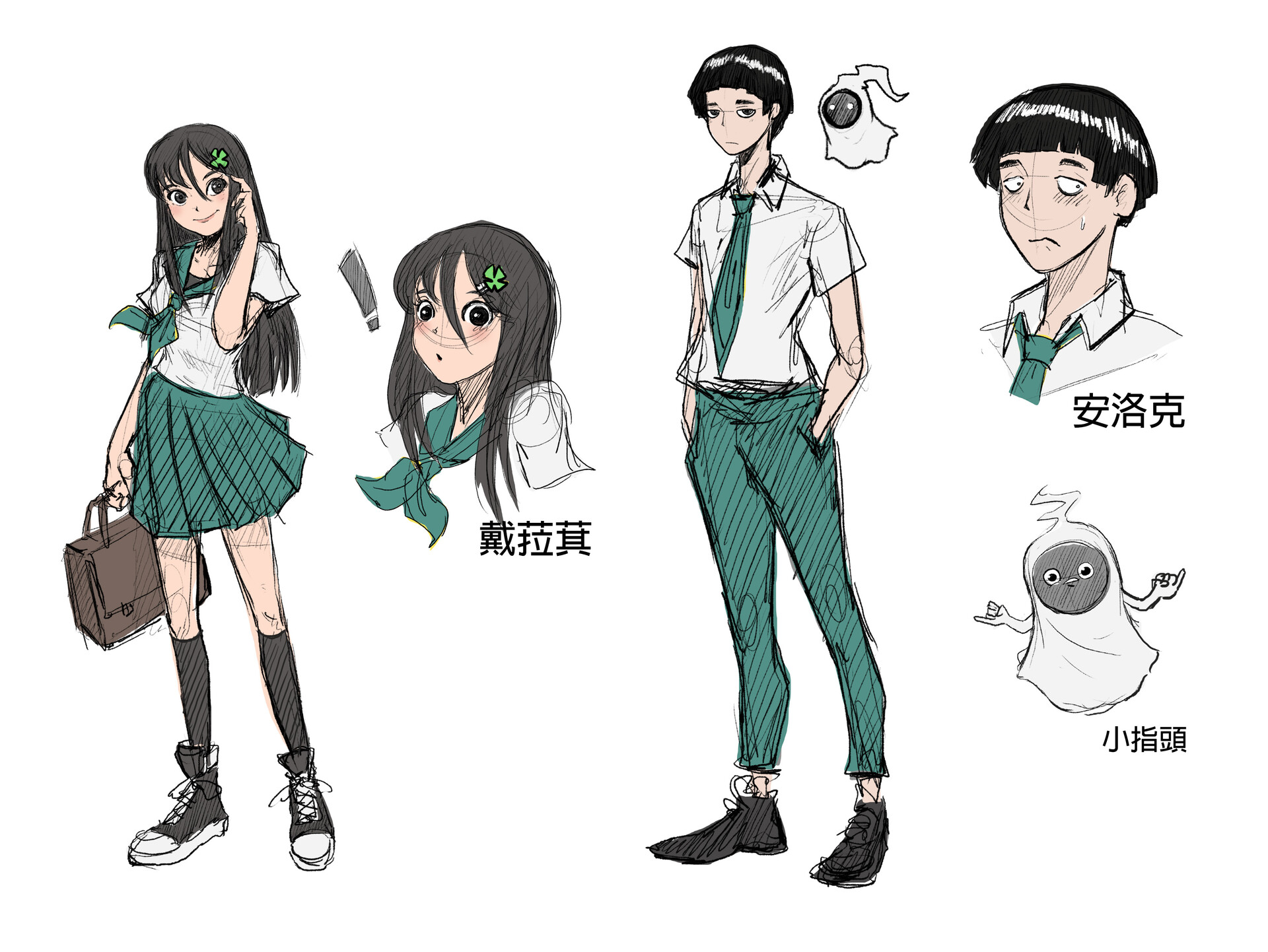 ArtStation - Character Design - Original Manga "Unlucky & Lucky"