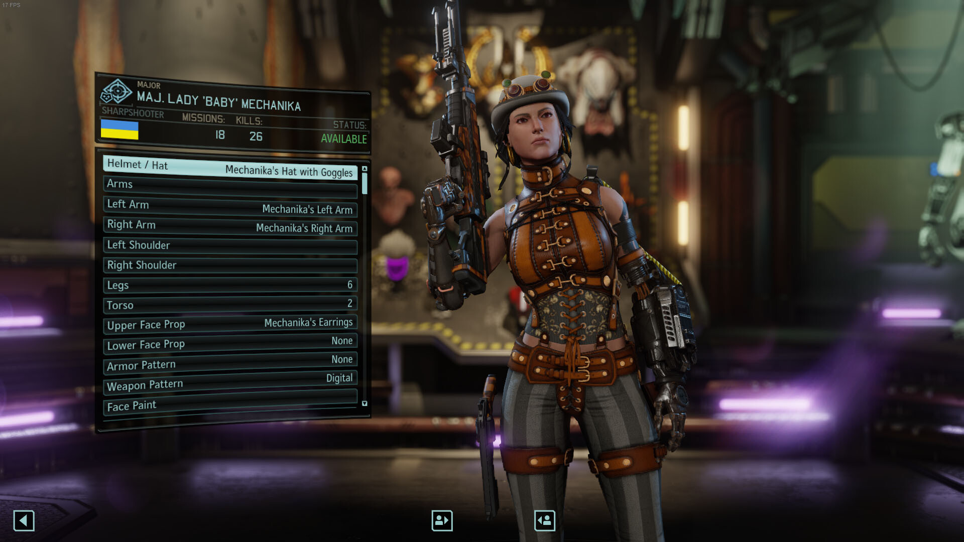 Oleksandr Petrychenko - XCOM 2 Mod - Lady Mechanika Squadmate