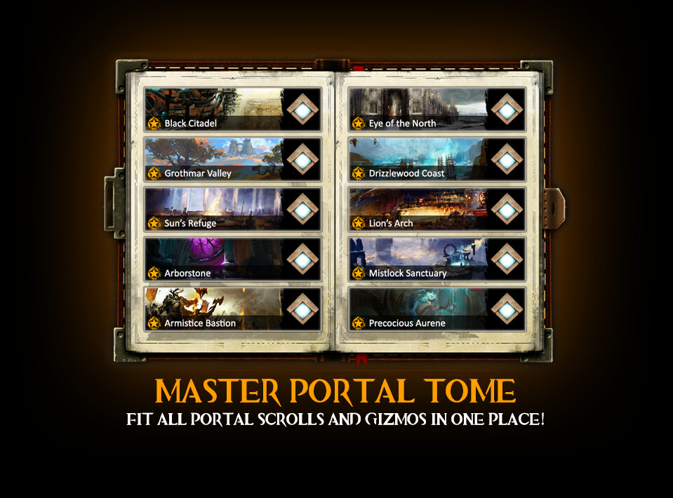 ArtStation - Master Portal Tome UI/UX Mockups