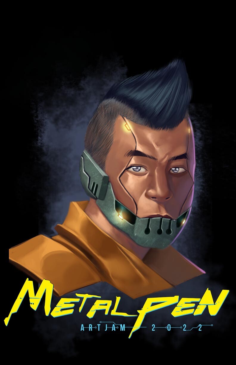 ArtStation - cyber punk metal pen artjam