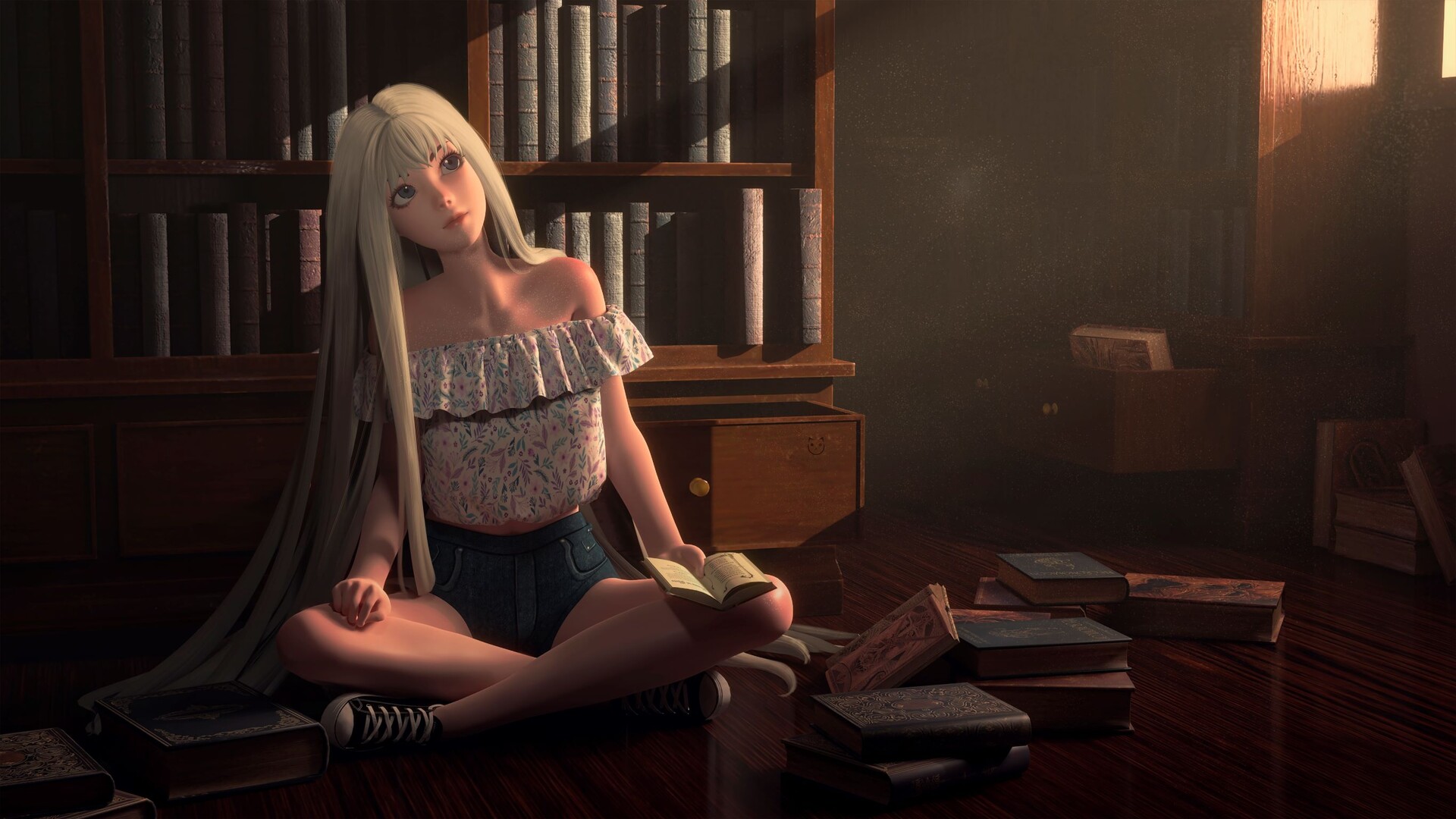 ArtStation - Library hamster(consept)