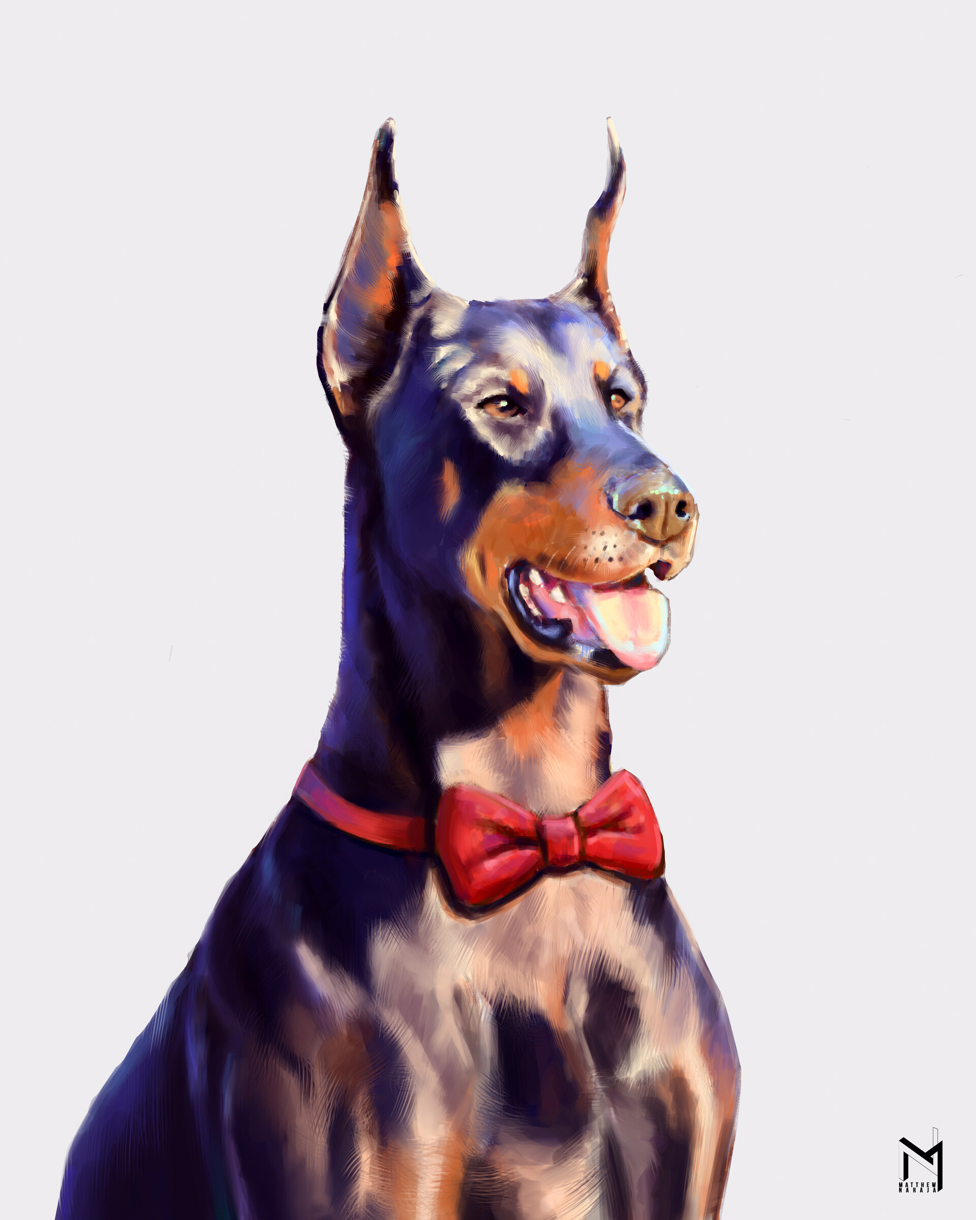 ArtStation - Doberman Pinscher