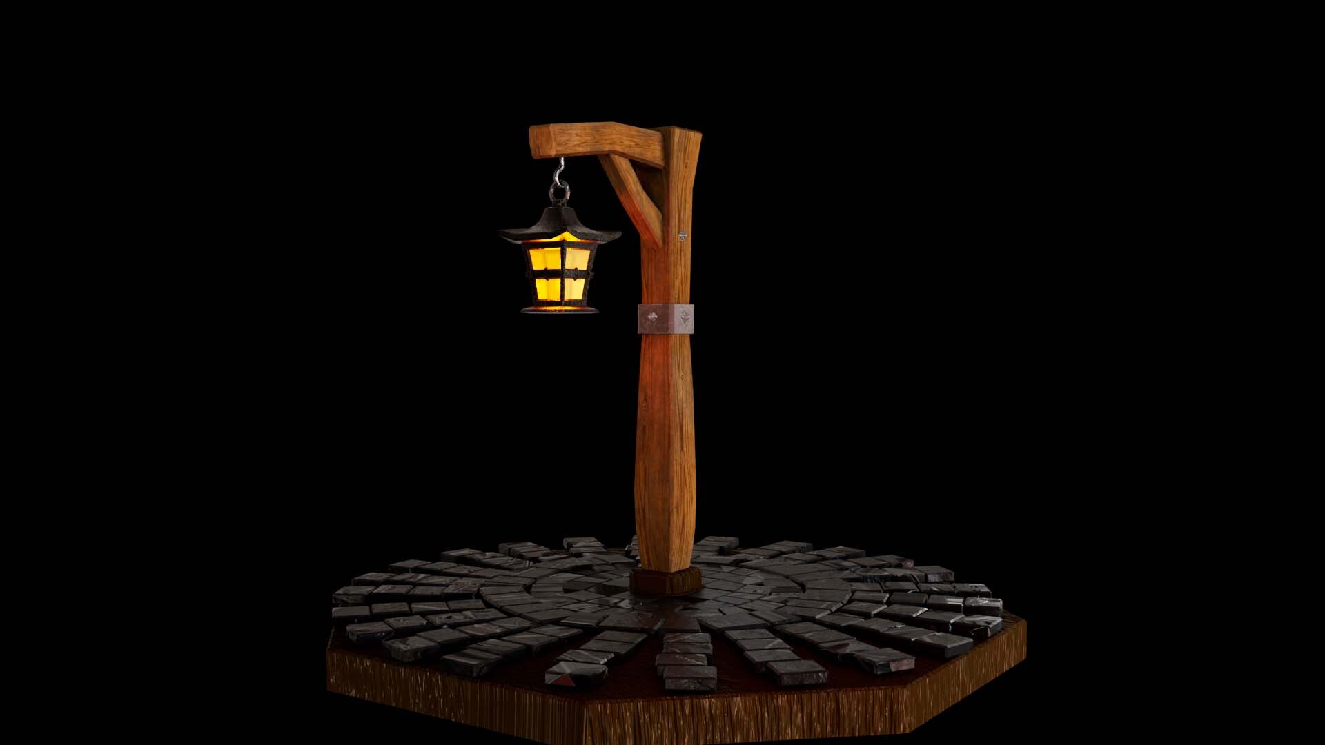 ArtStation - Game asset street lamp