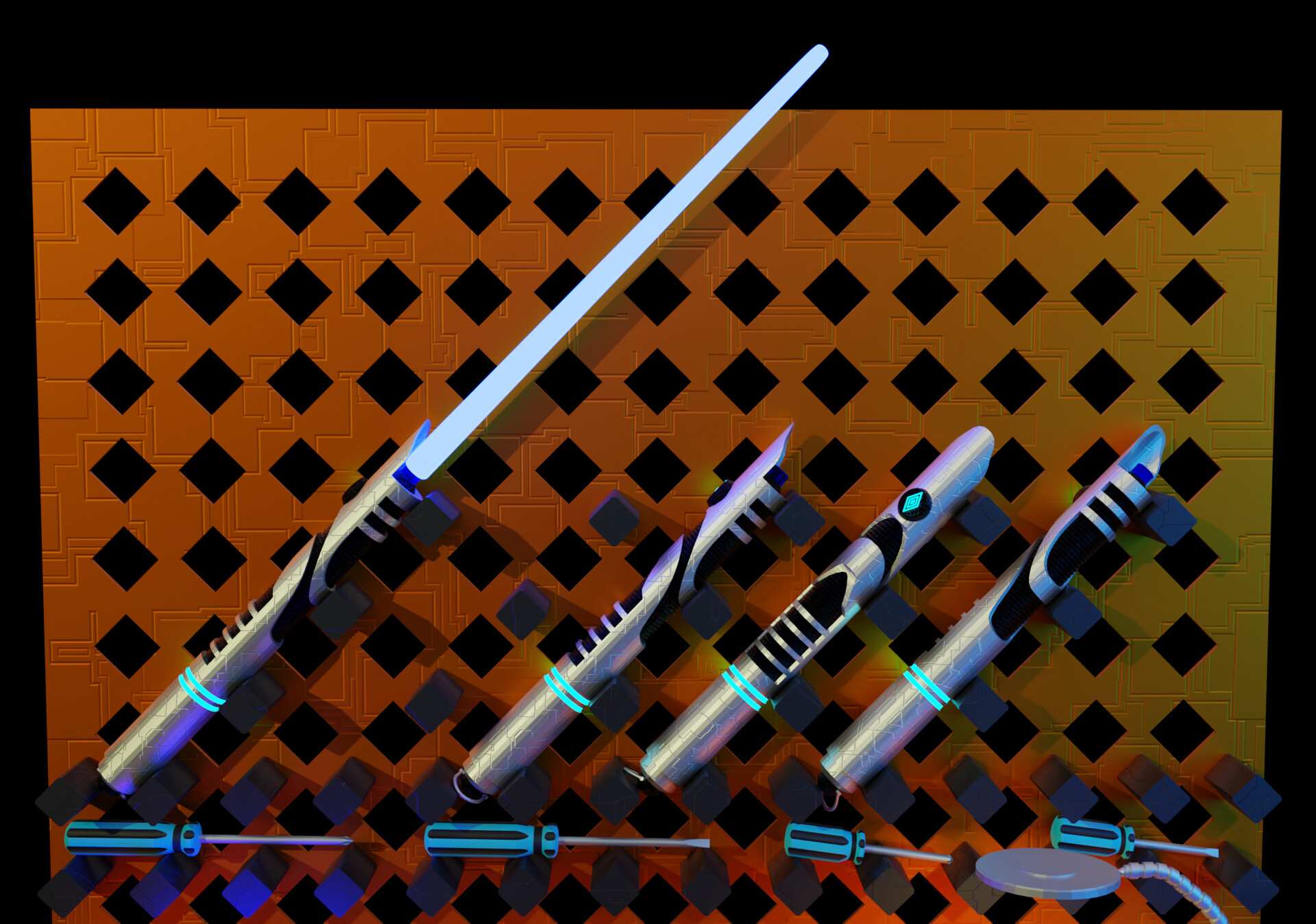 Kotei Koteevich - Workbench for a Jedi sword + mini animation