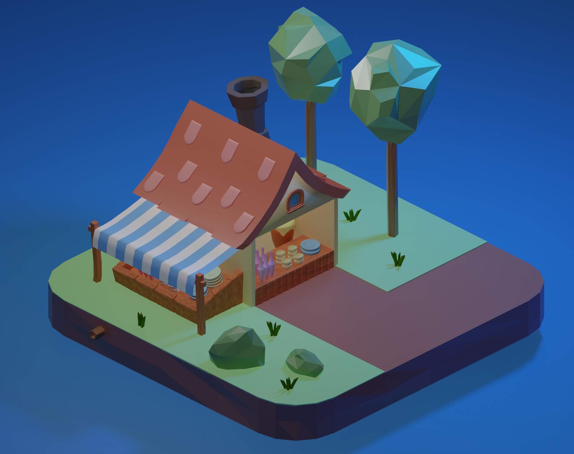 ArtStation - Low Poly Simple Shop