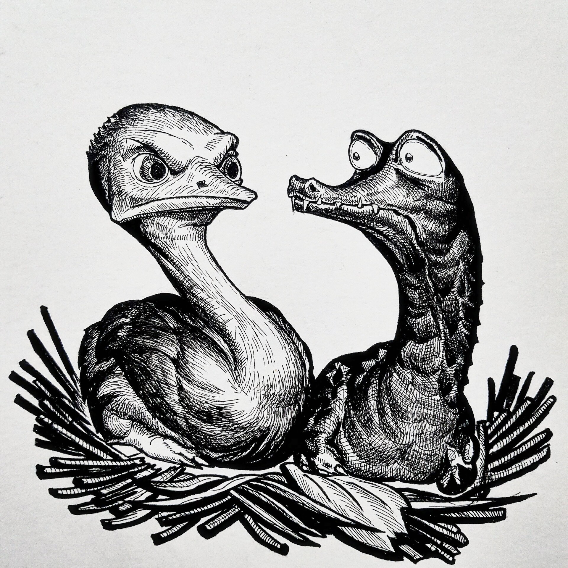 ArtStation - Art for inktober theme "Nest"