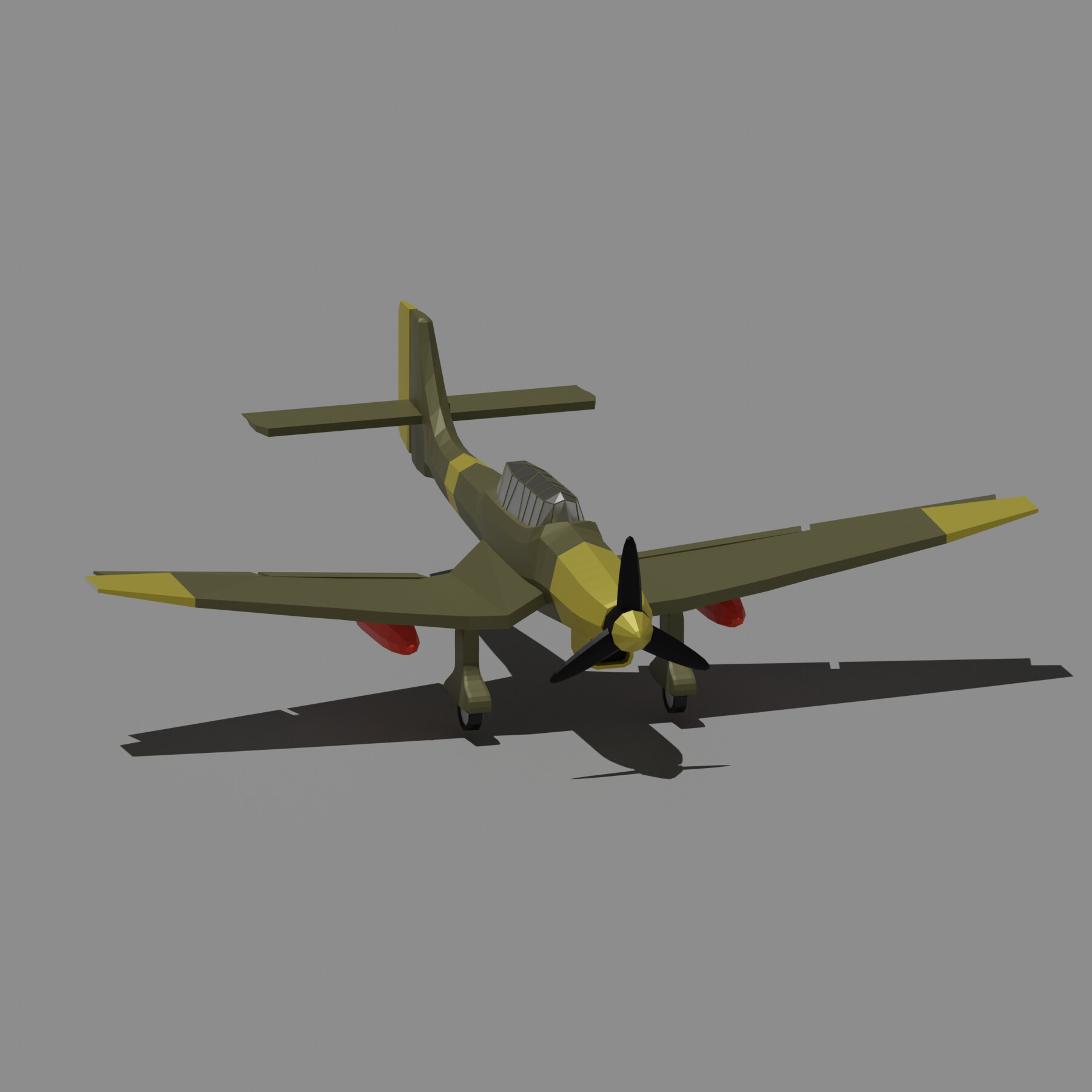 ArtStation - Low Poly Junkers Ju 87 stuka plane