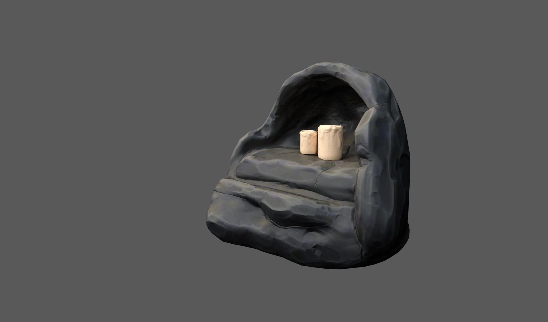 Dylan Myers - Stylized Stone Candle Enclosure Environment Model