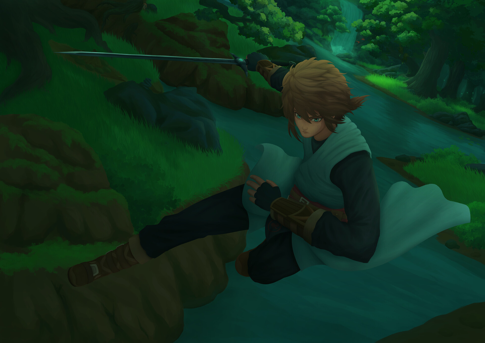 ArtStation - A Run Along The River