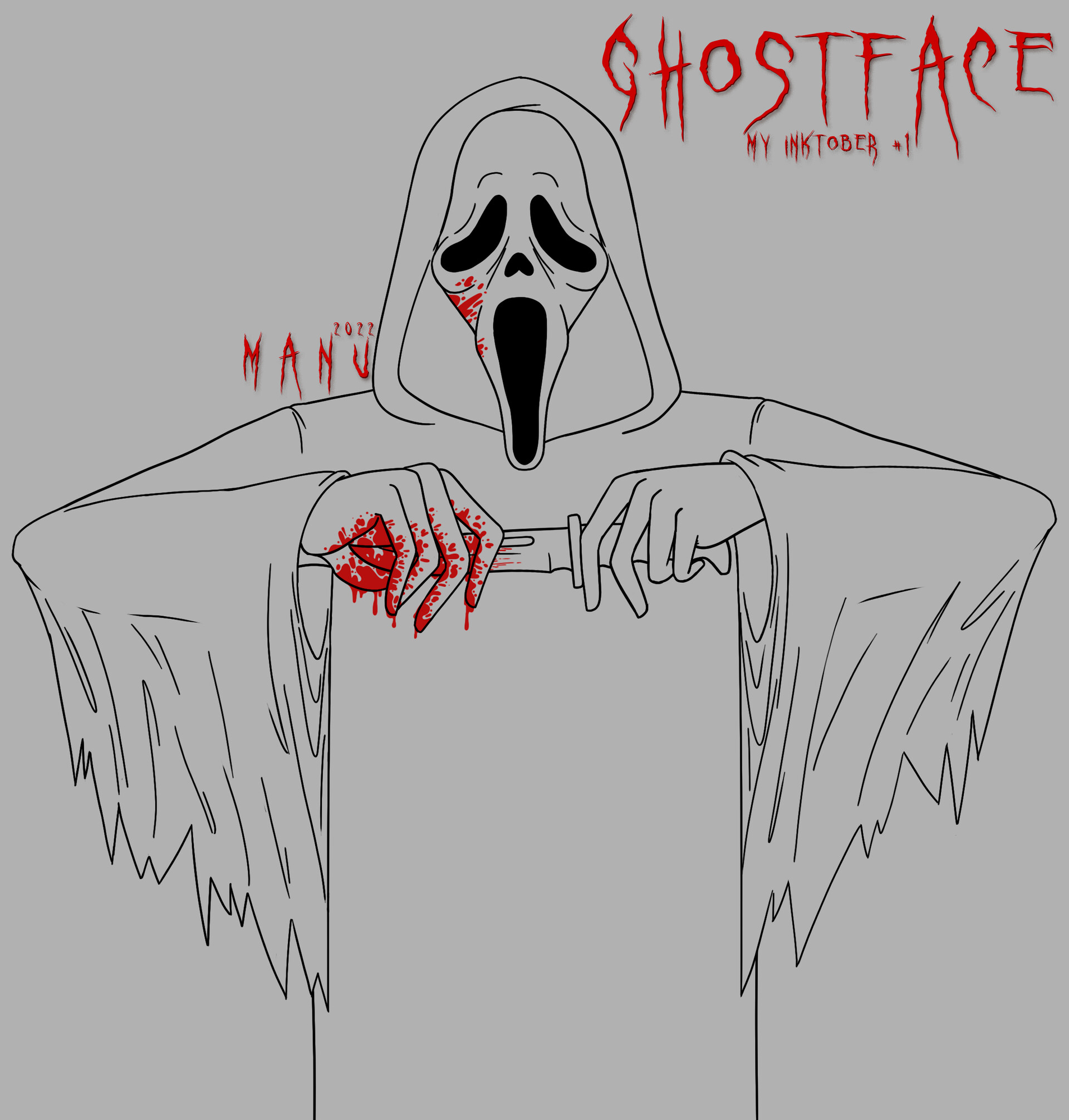 ghostface coloring pages