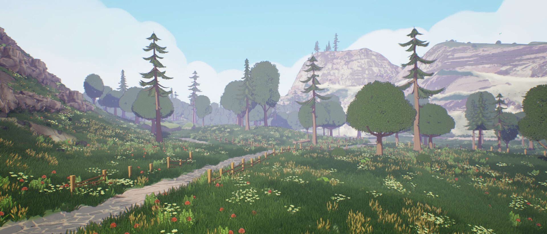 labion Jiang - the Valley - Procedural Stylized 3d Environment with Houdini & Unreal Engine 5