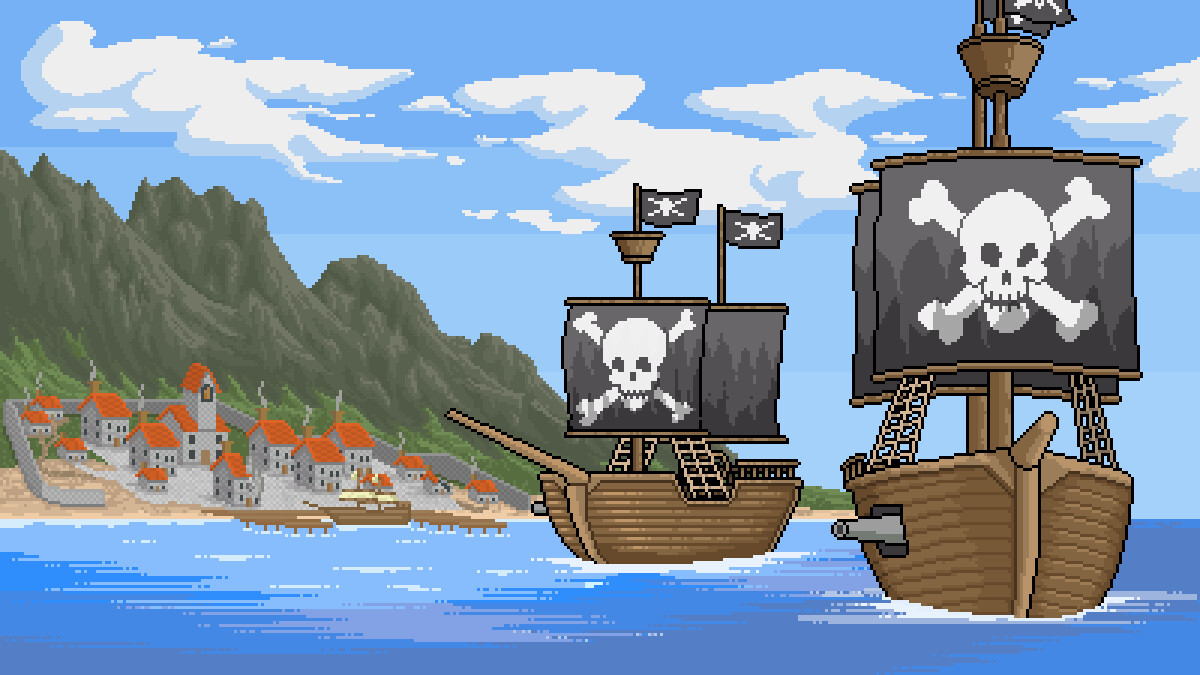 ArtStation - Animation Pirates meet Submarine Pixel Art