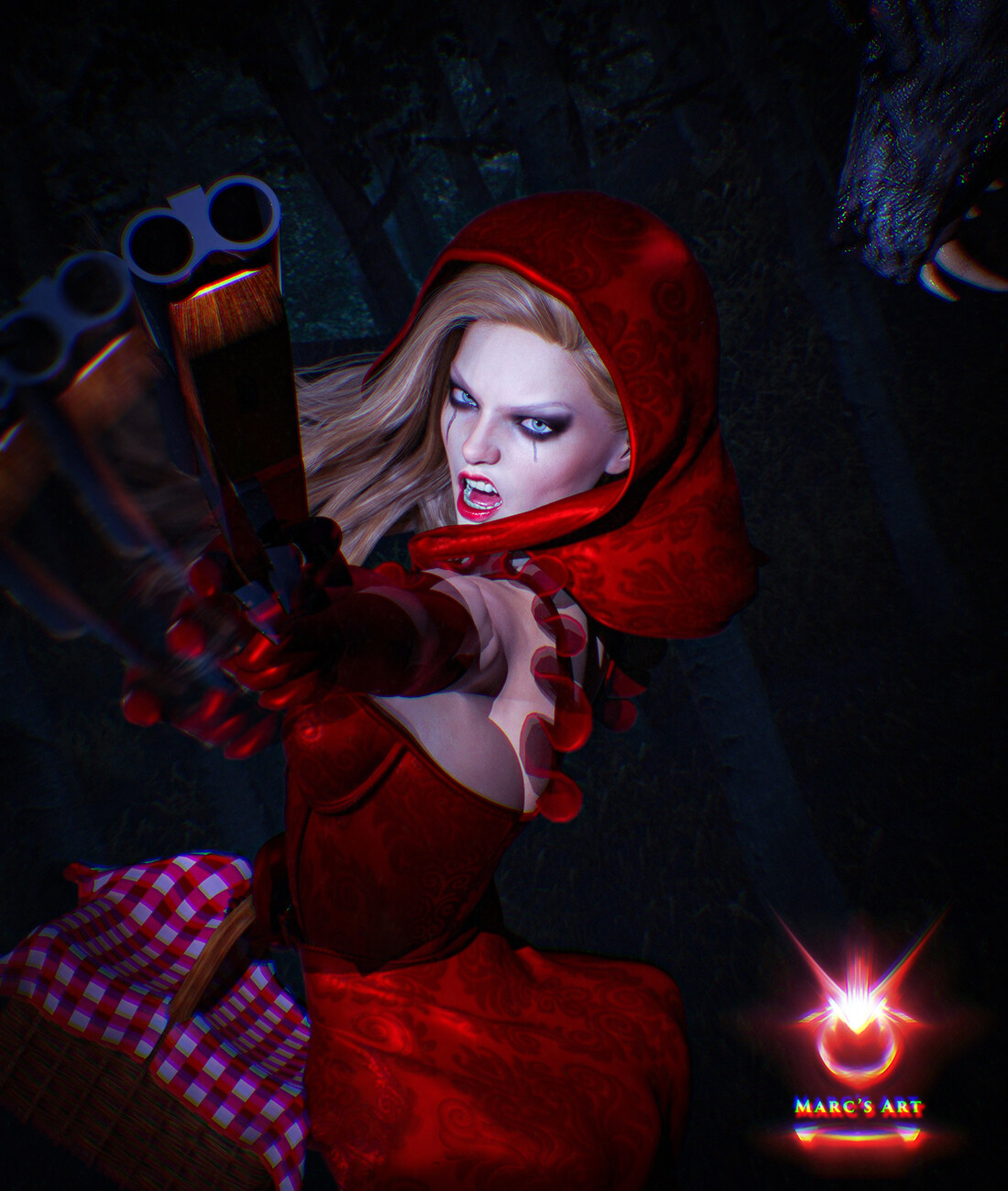 ArtStation - MA-Little Red Riding Hood (Hottie with a Shottie)