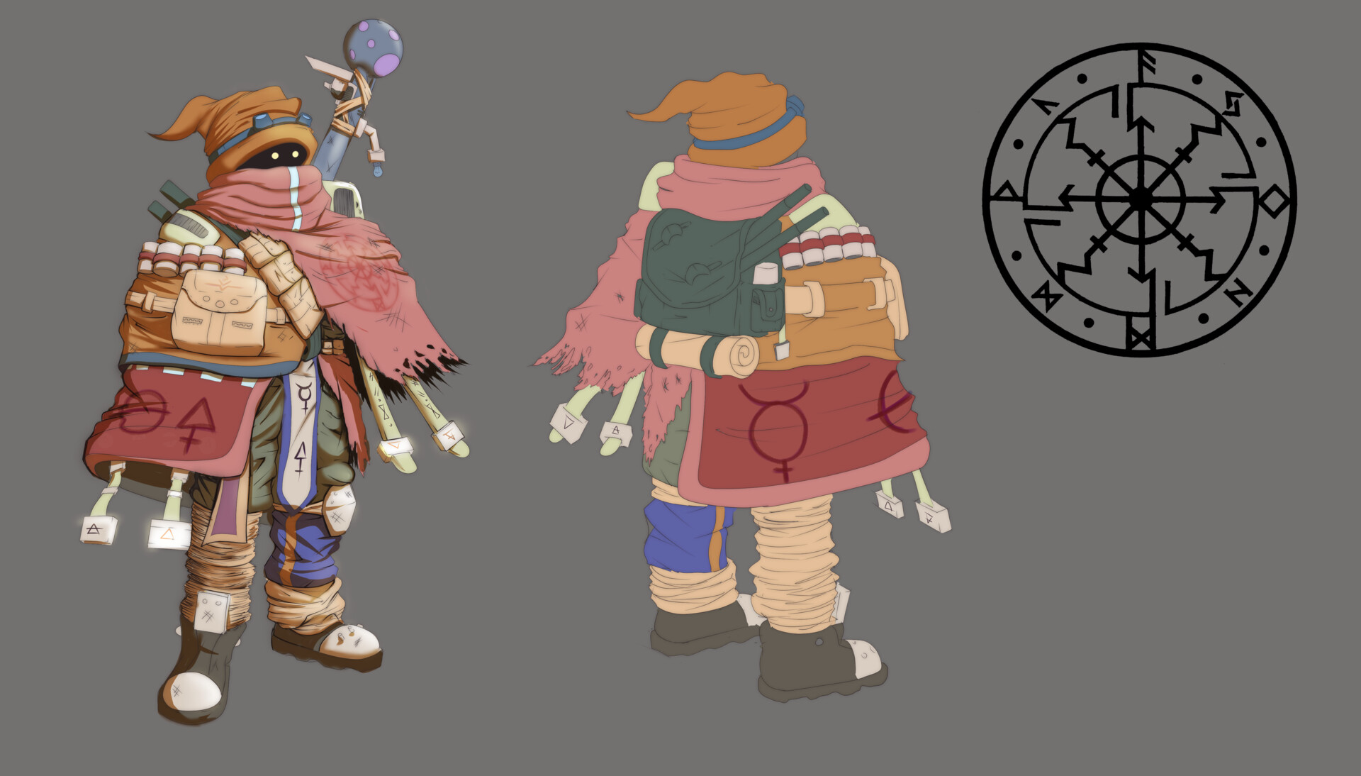 ArtStation - Character design: Post Apocalyptic Magician