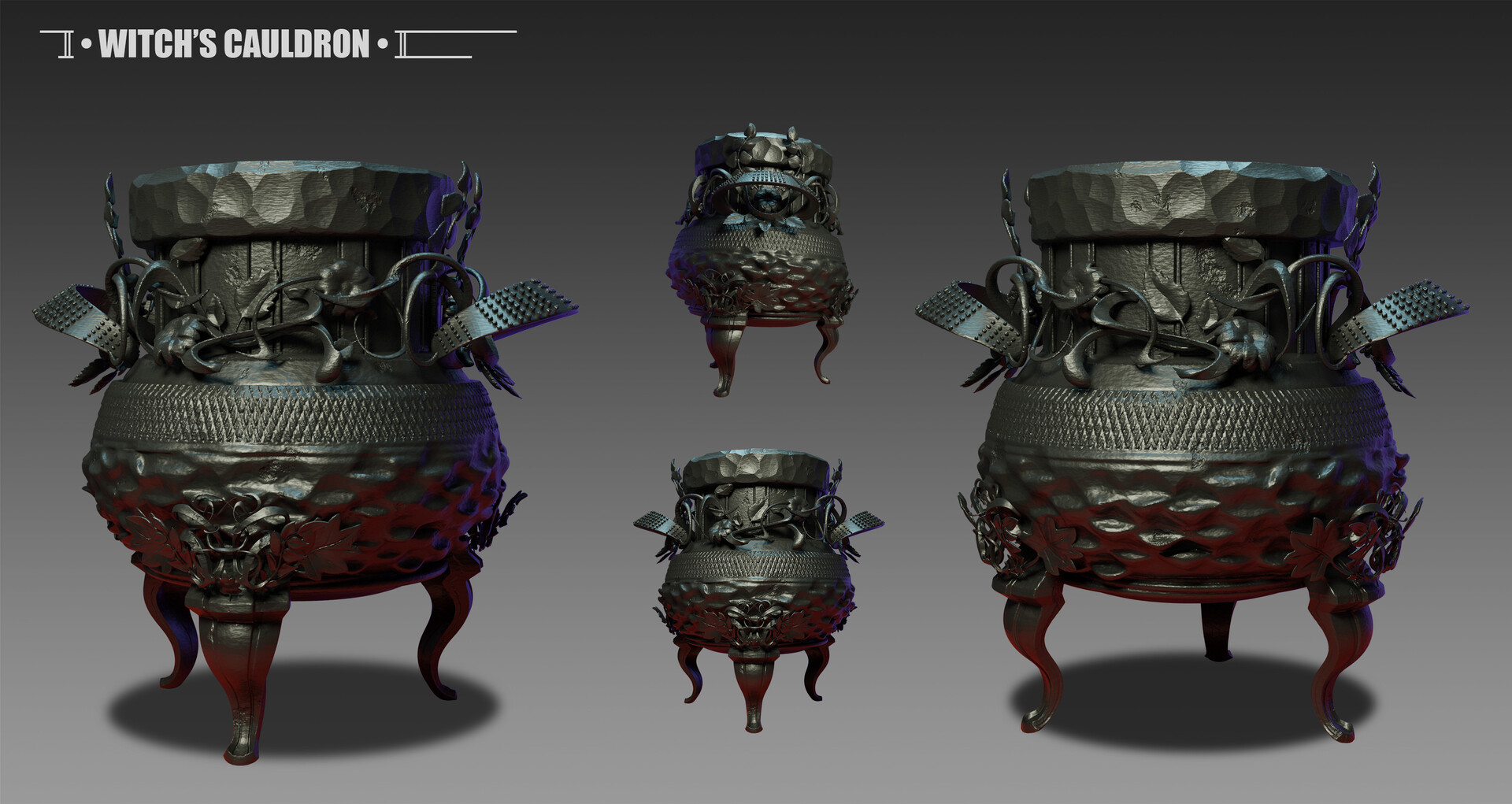 ArtStation - Witchy Props & Cauldron
