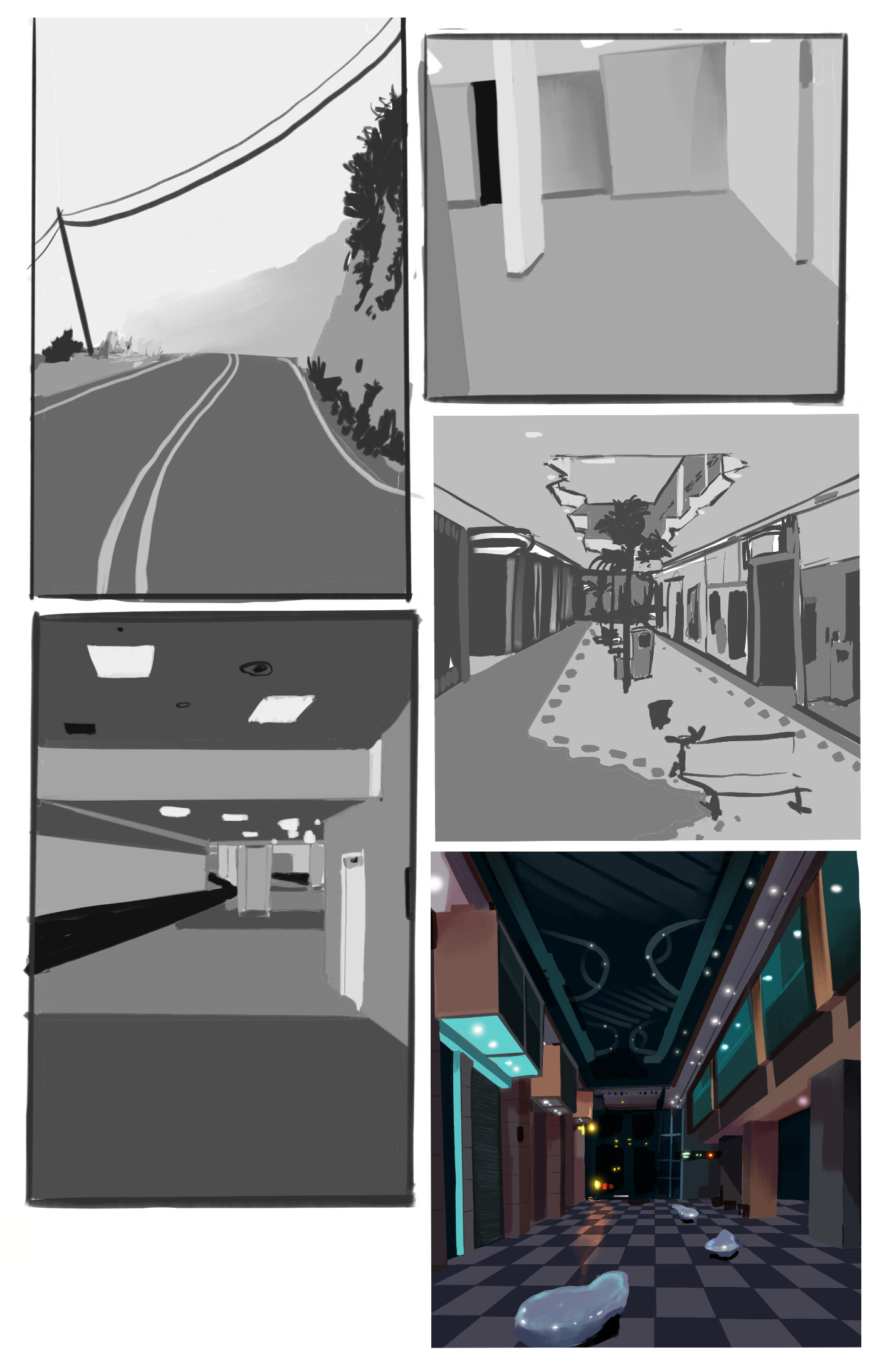 ArtStation - Liminal space quick studies