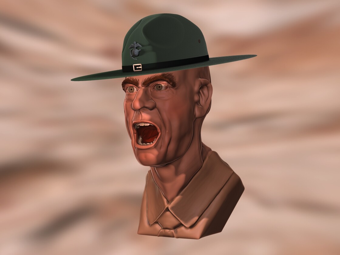 ArtStation - Drill Instructor (Ermey Likeness)