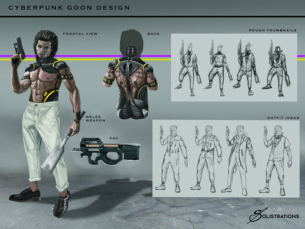 ArtStation - Cyberpunk Goon Design