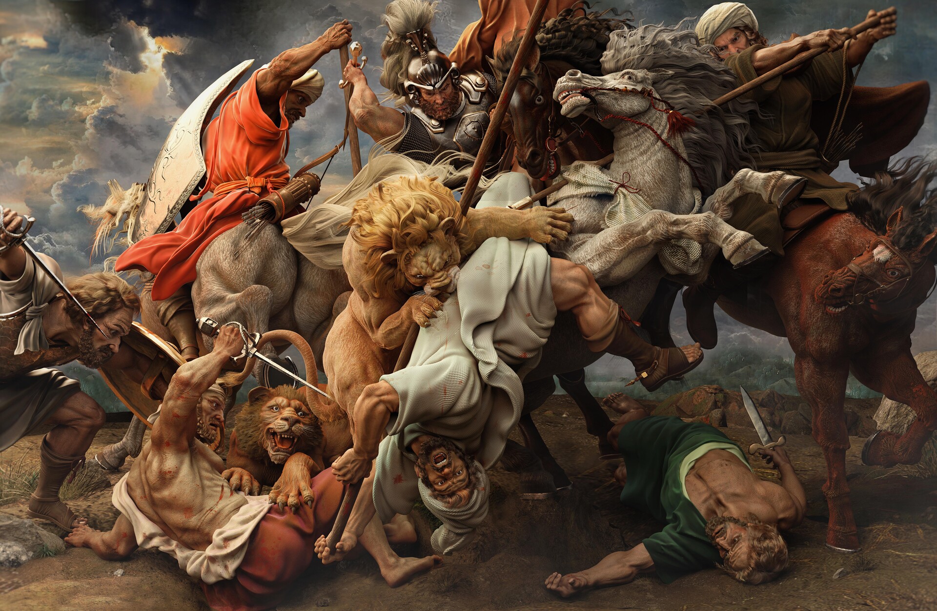 ArtStation - "A Lion Hunt"