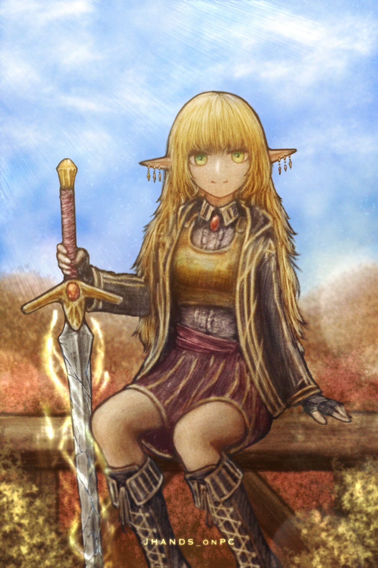 ArtStation - Fallen Kingdom : Elves with sword and rifle