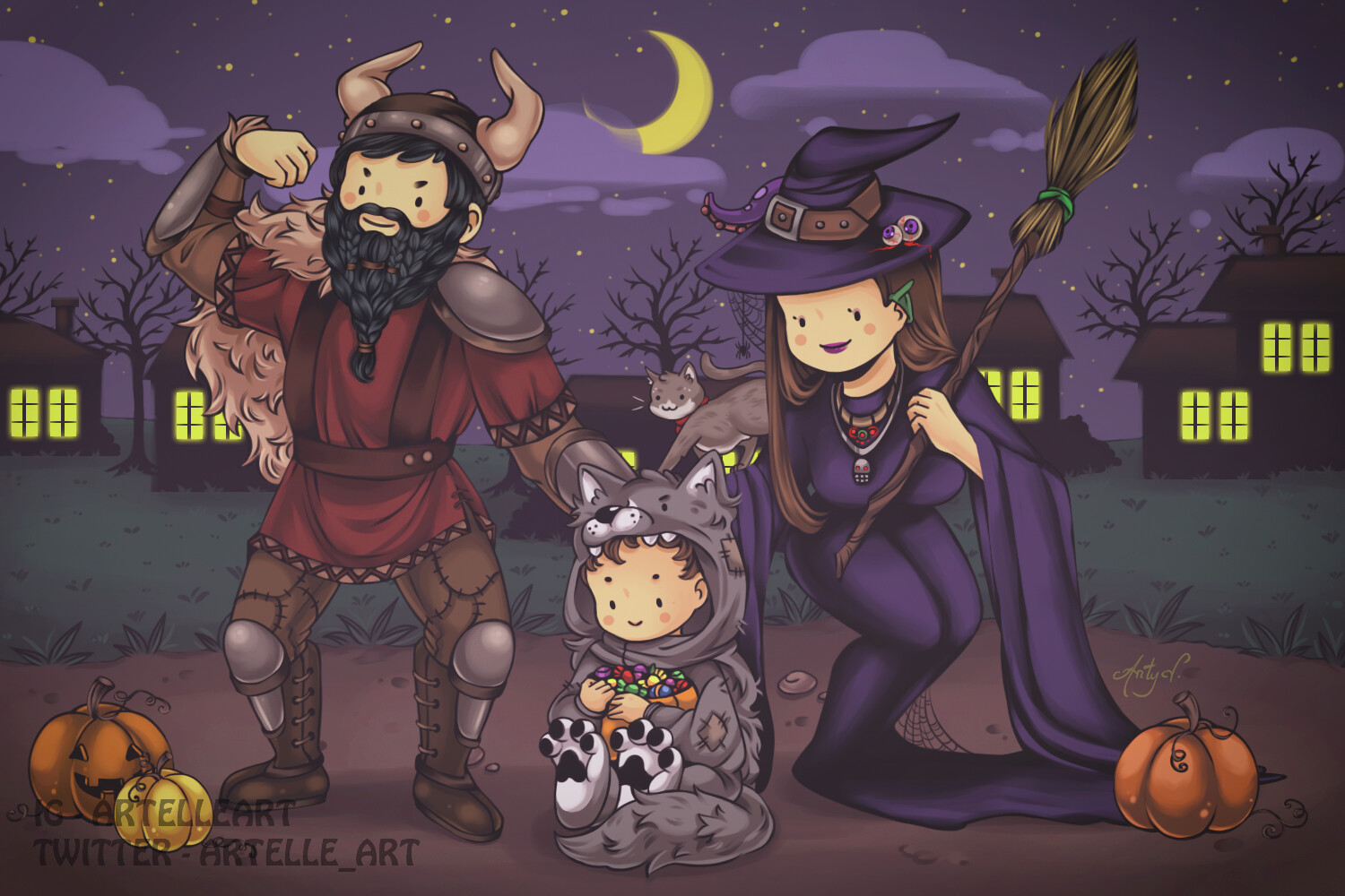 ArtStation - Spoopy Halloween Fam.