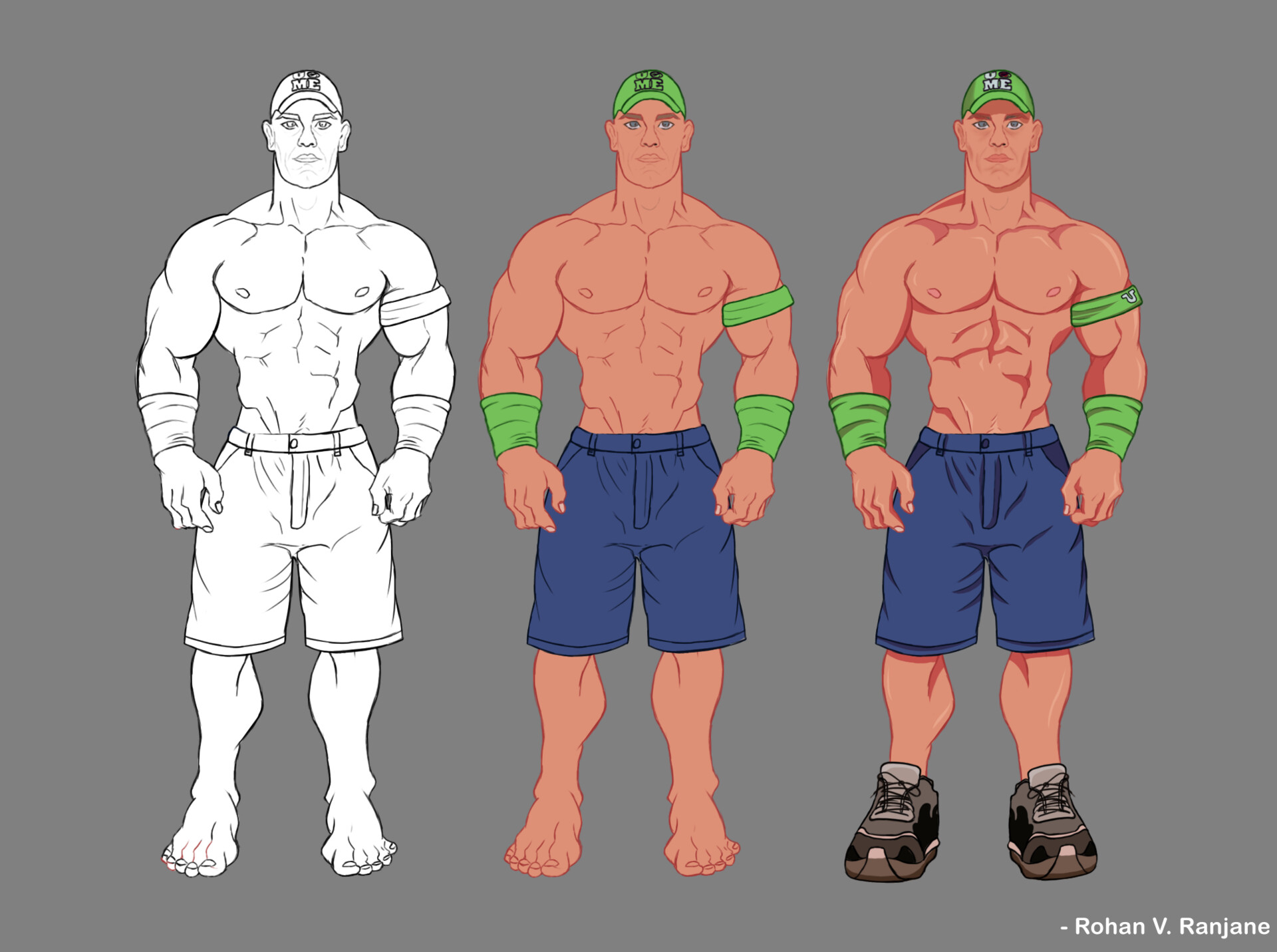 Rohan Ranjane - Game UI Design of Main Menu - Boxing Game