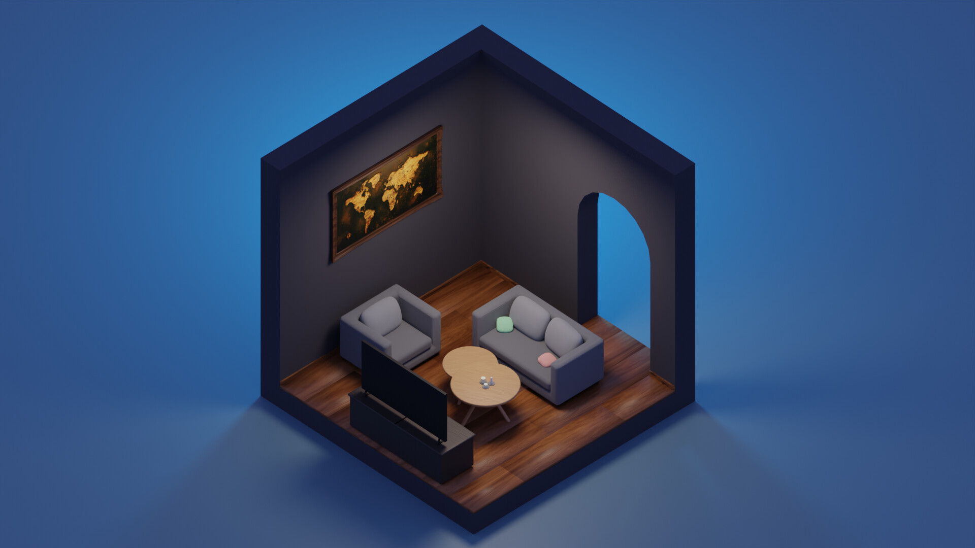 ArtStation - Orthographic Room