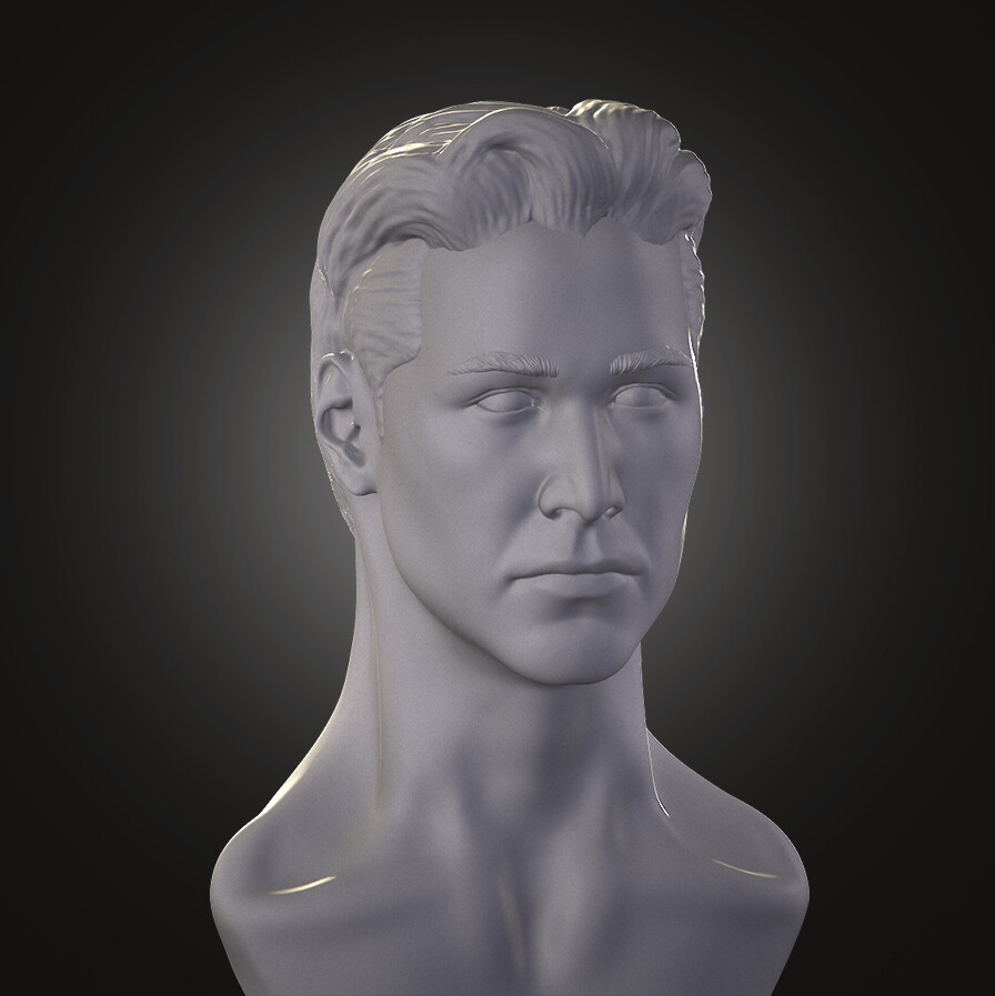 Netsuki - Keanu Reeves portrait head