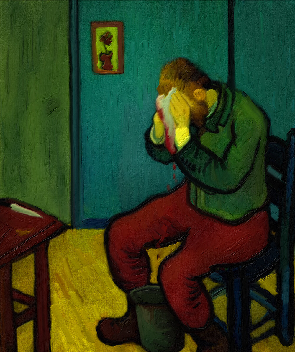 ArtStation - van Gogh, after cutting his ear.