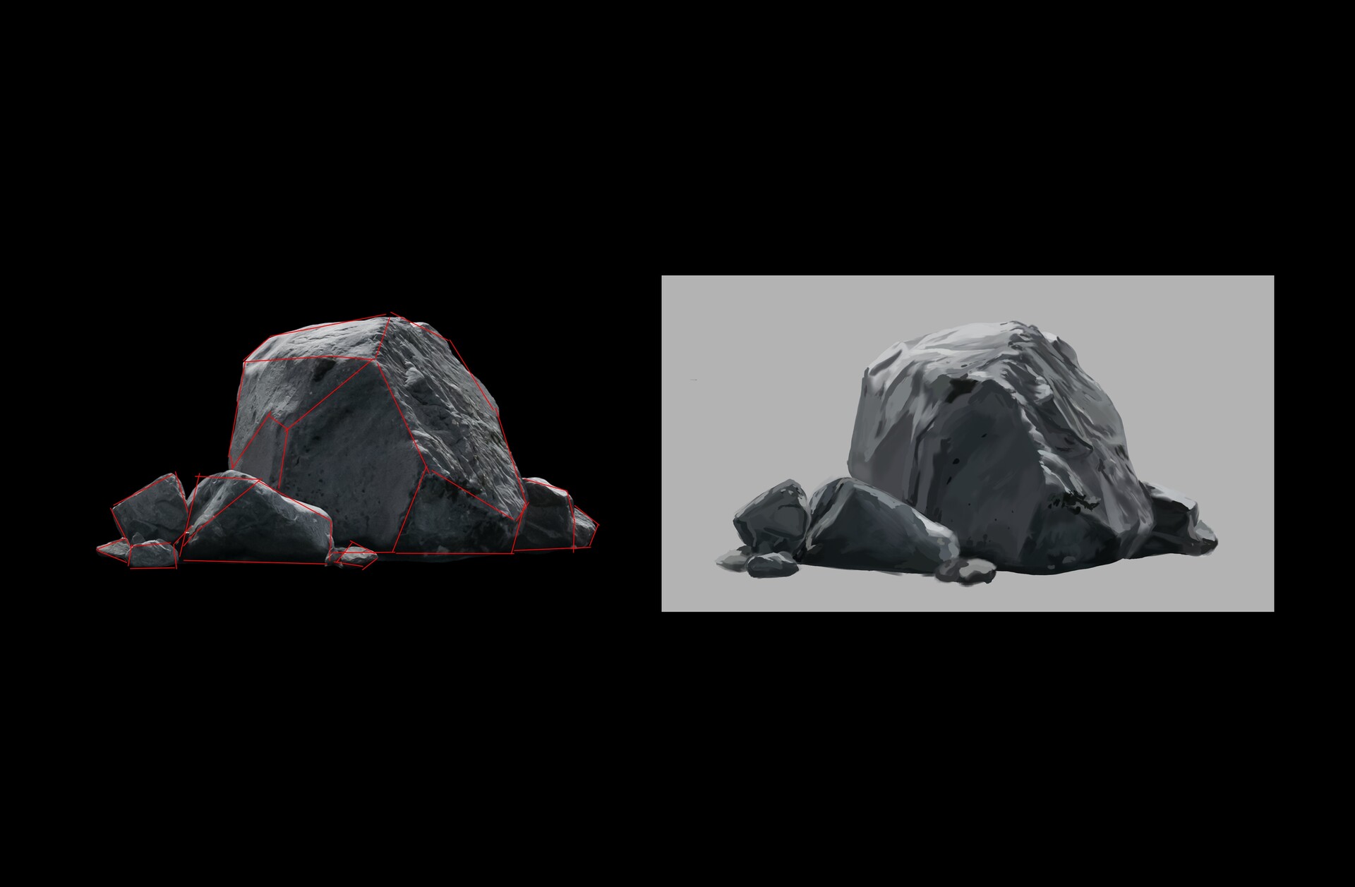 ArtStation - rock study