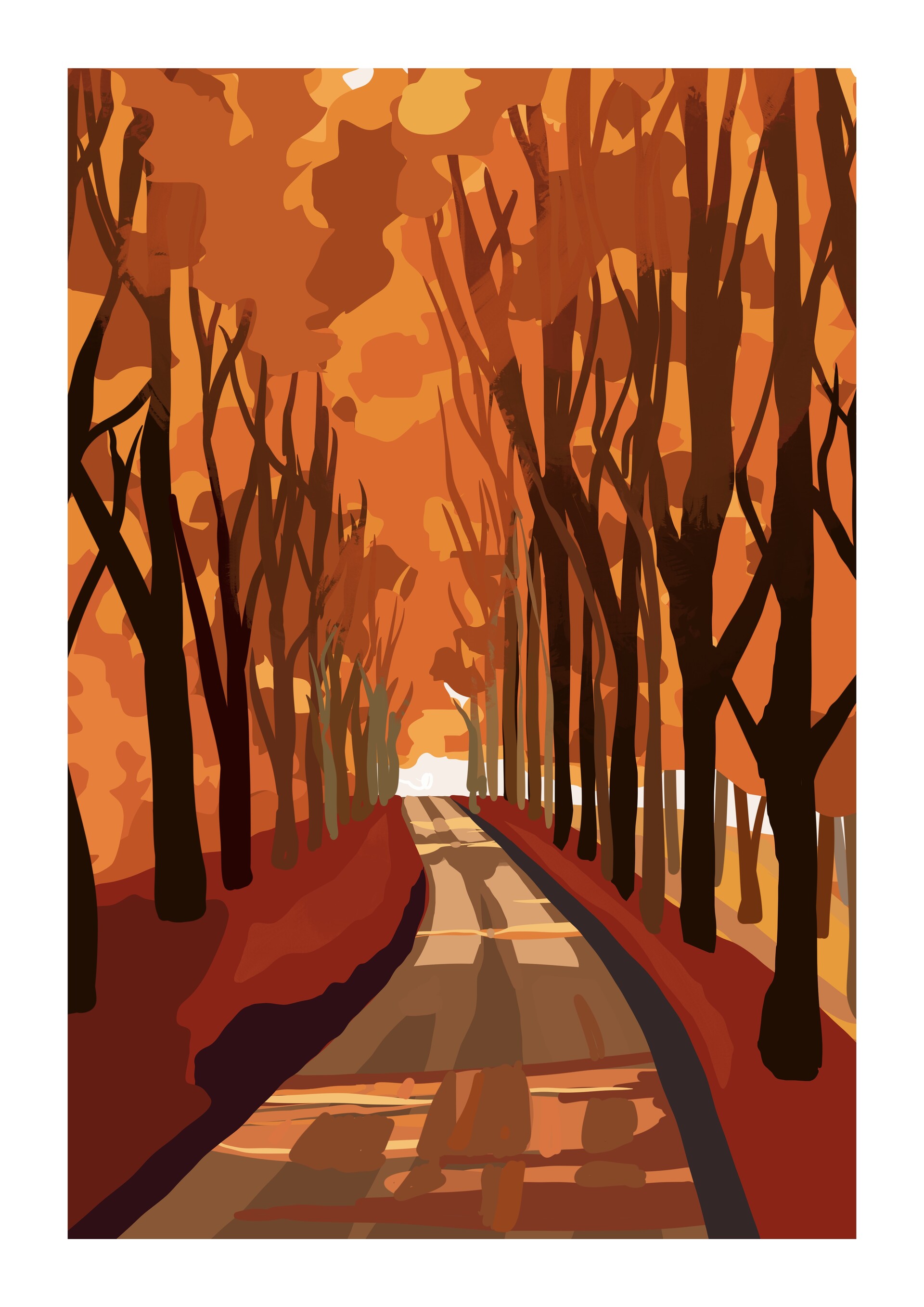 ArtStation - Flat Design Forest