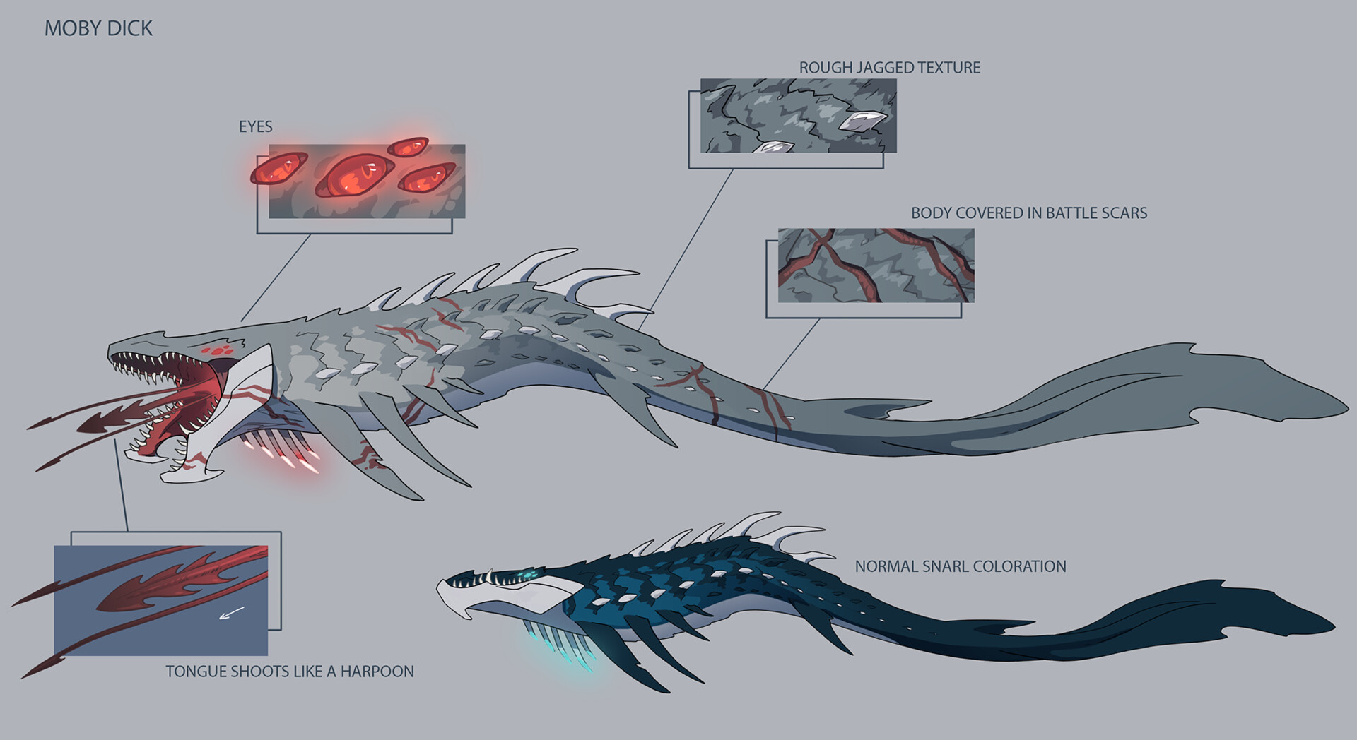 ArtStation - Moby Dick - Legend of Korra style: Creature Breakdowns