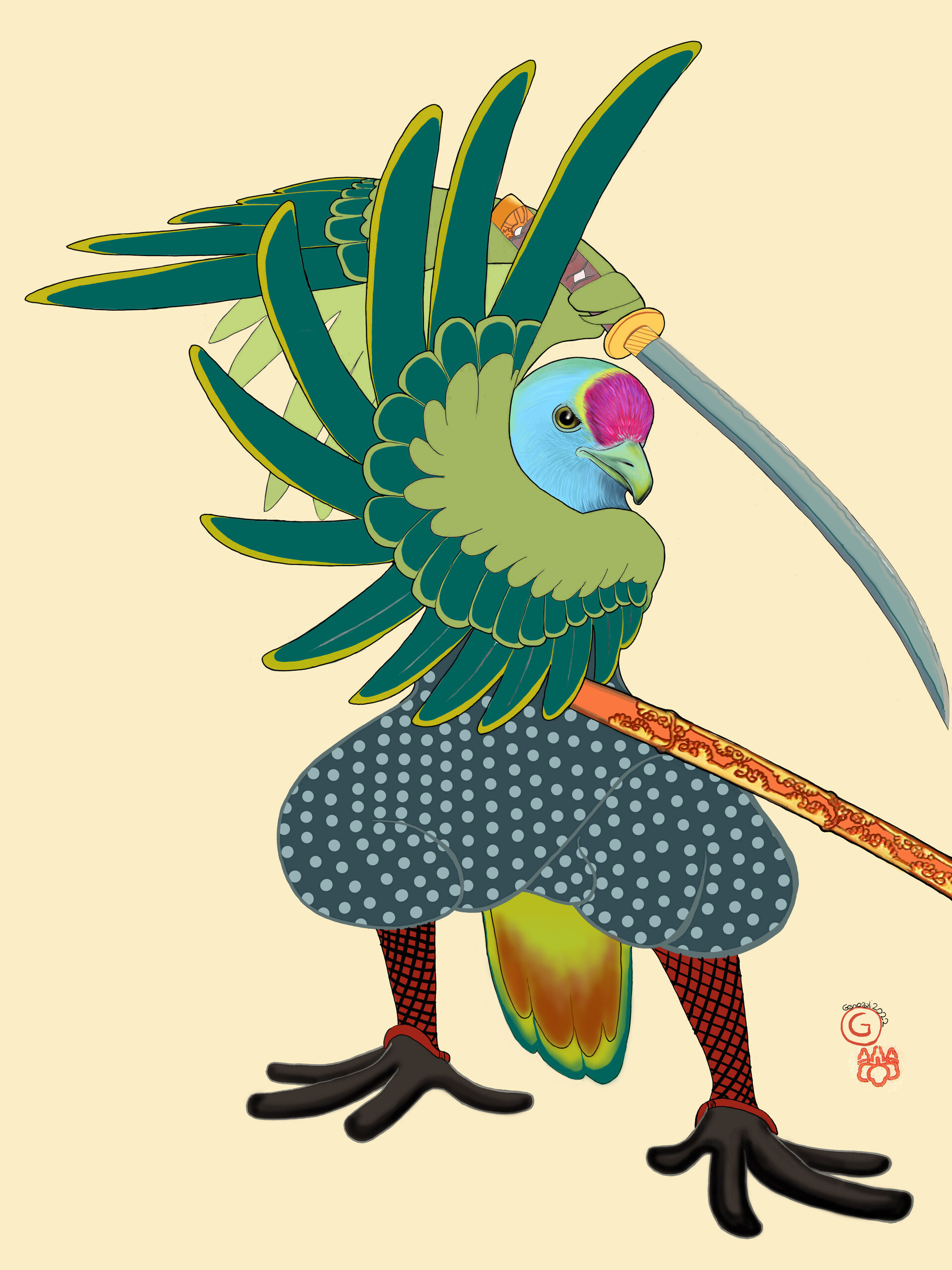Samurai Pigeon by Gabriel : r/ImaginaryWarriors
