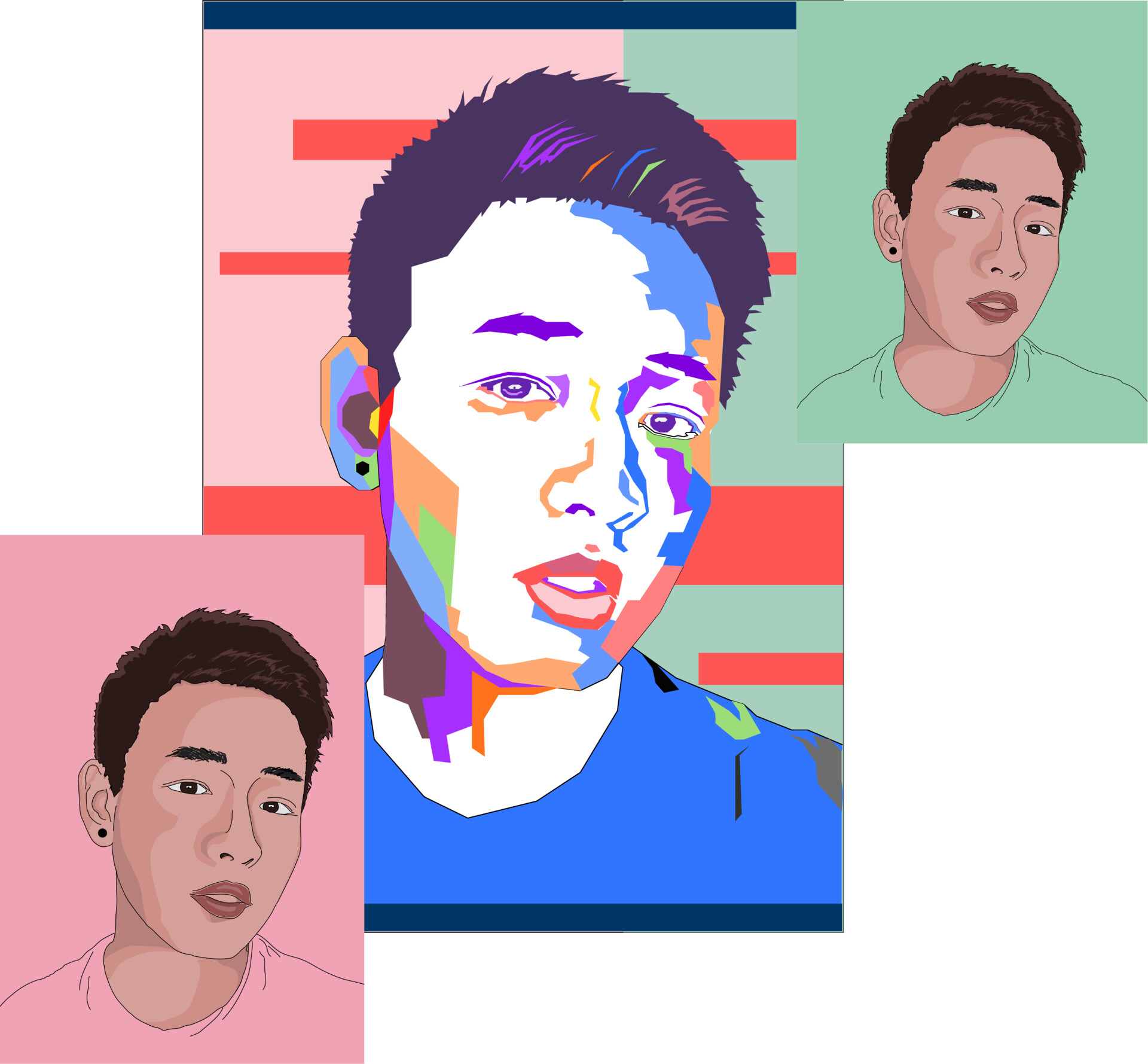 ArtStation - Pop Art Self Portraits