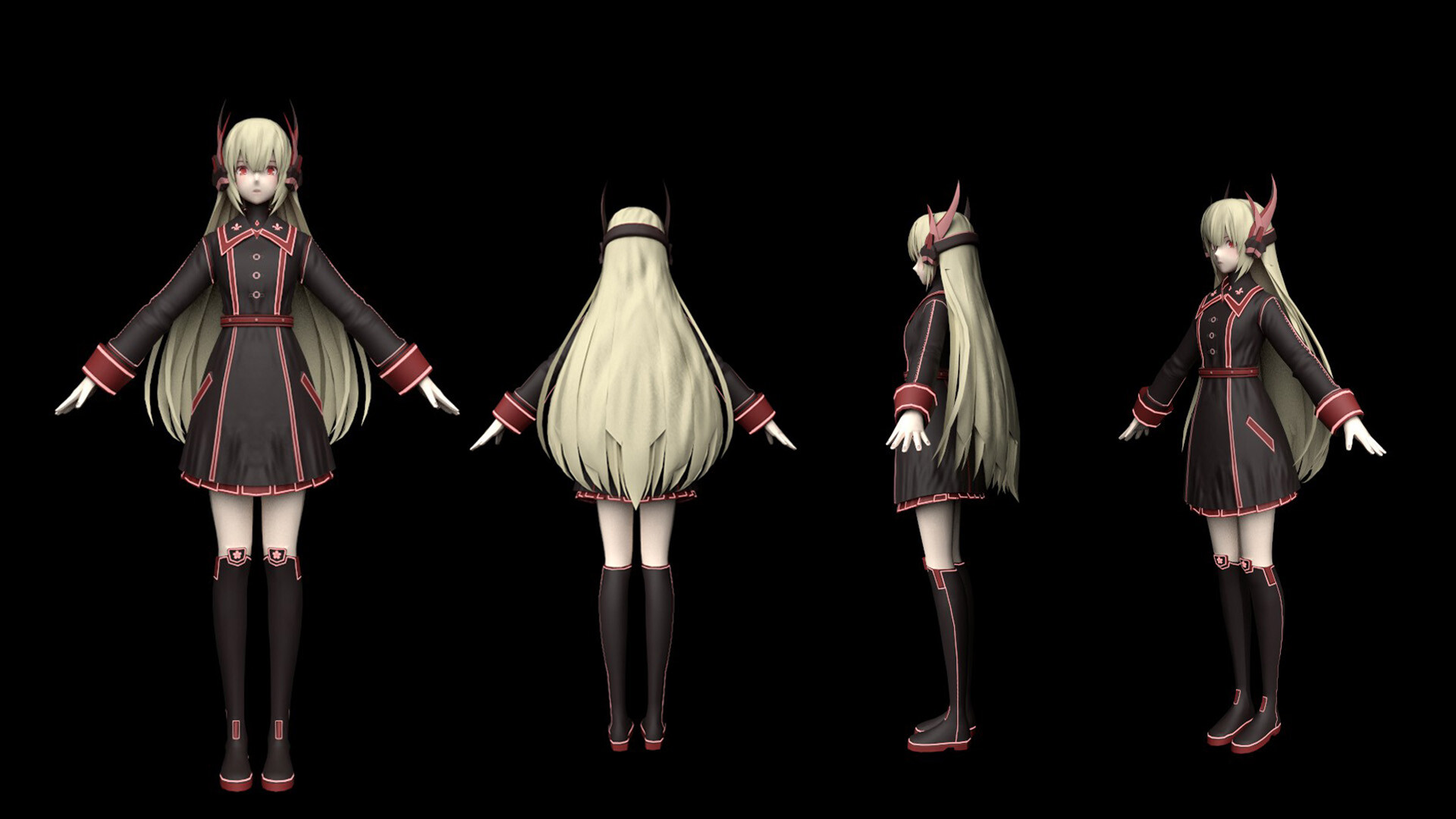 ArtStation - School girl modeling with concept art (Zbrush,Maya,substance painter)