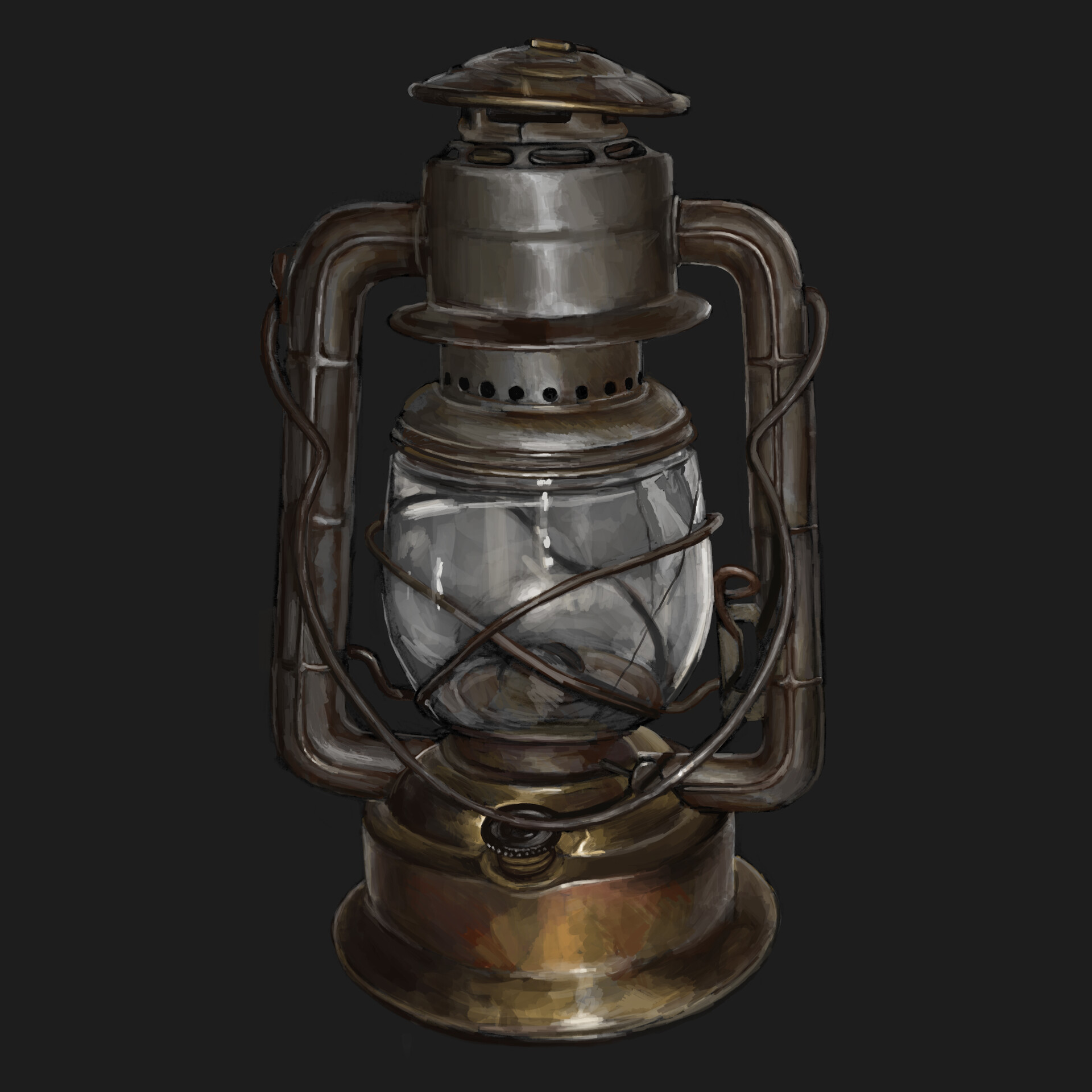 ArtStation - Old Lantern - Material Study