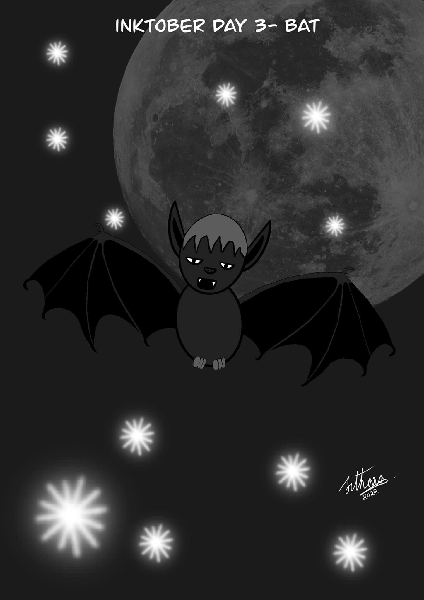 ArtStation - Inktober 2022 Day 3 - Bat