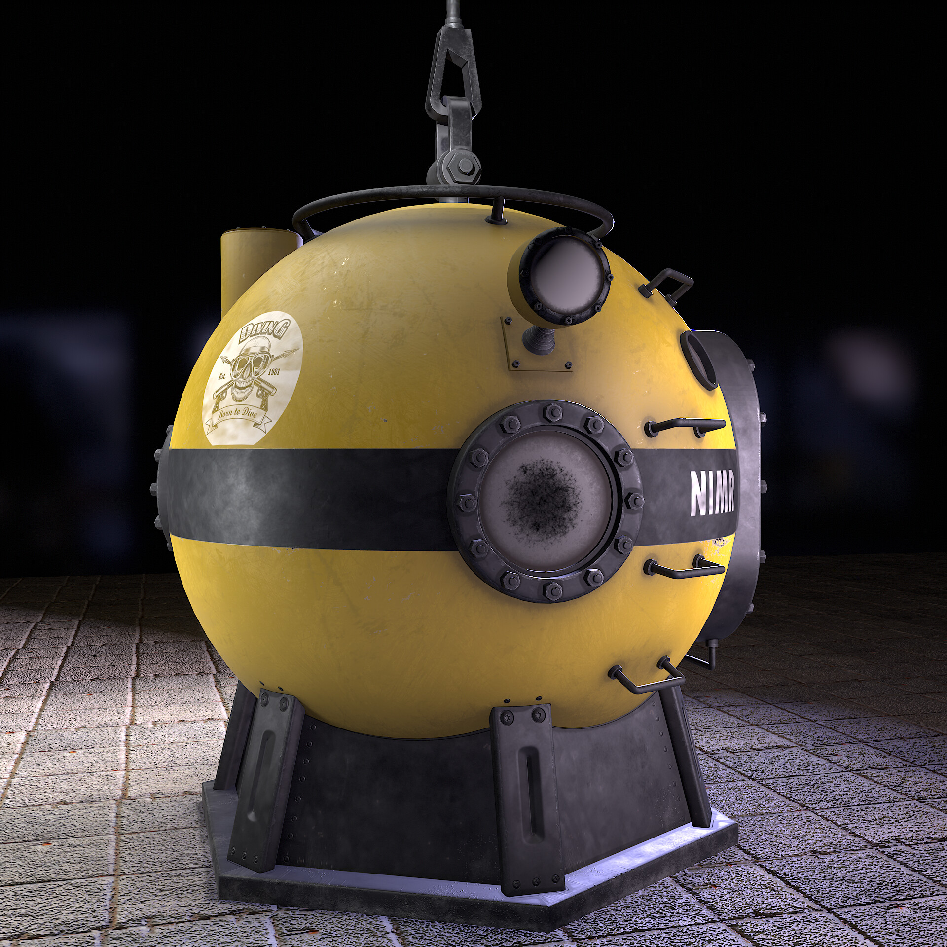 Eugene Lacy - Sea bottom. Diving bell.
