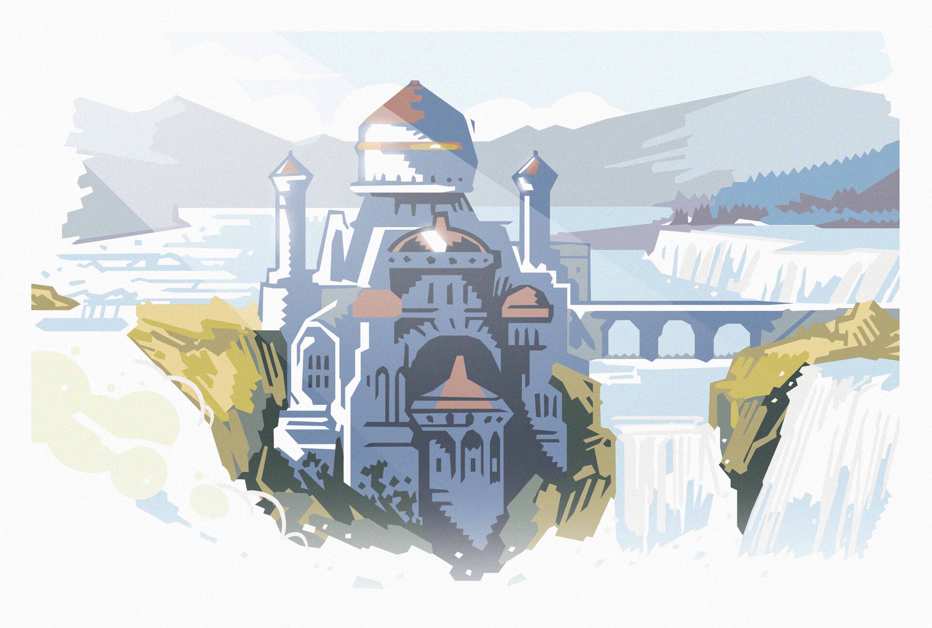 ArtStation - an exercise in a comic landscape