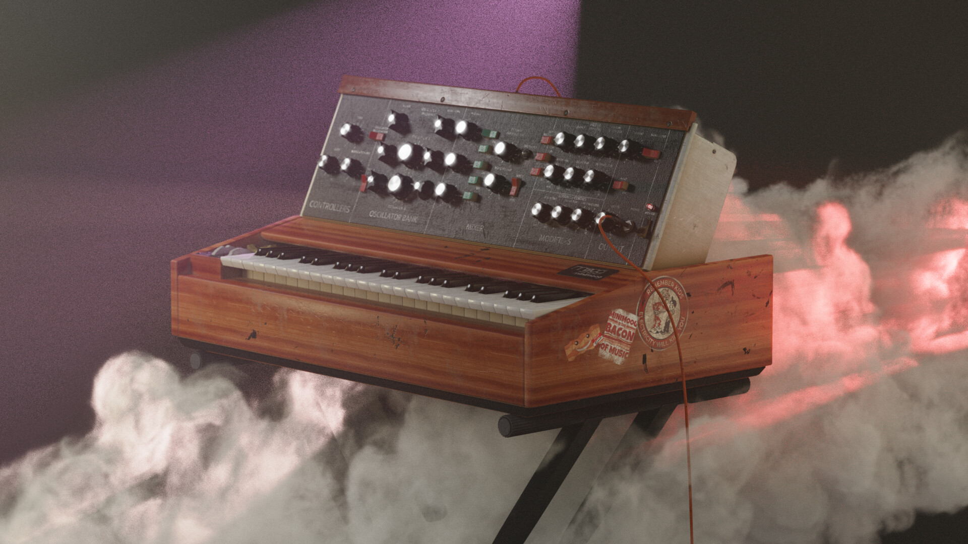 ArtStation - Moog Minimog classic synthesizer 1970s