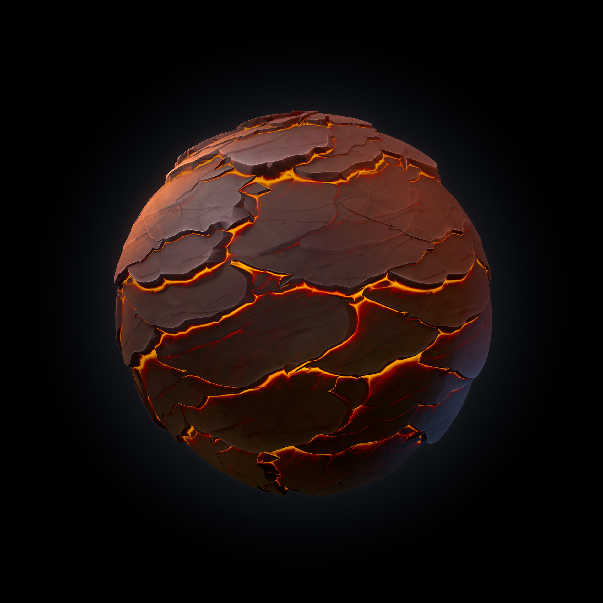 ArtStation - magma rock Stylized - VOL 01 - substance designer