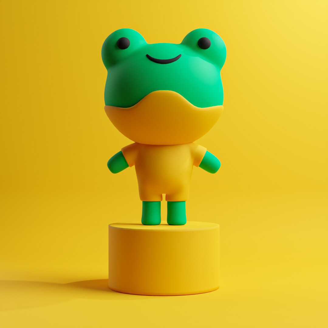 ArtStation - Frog stylized cute character