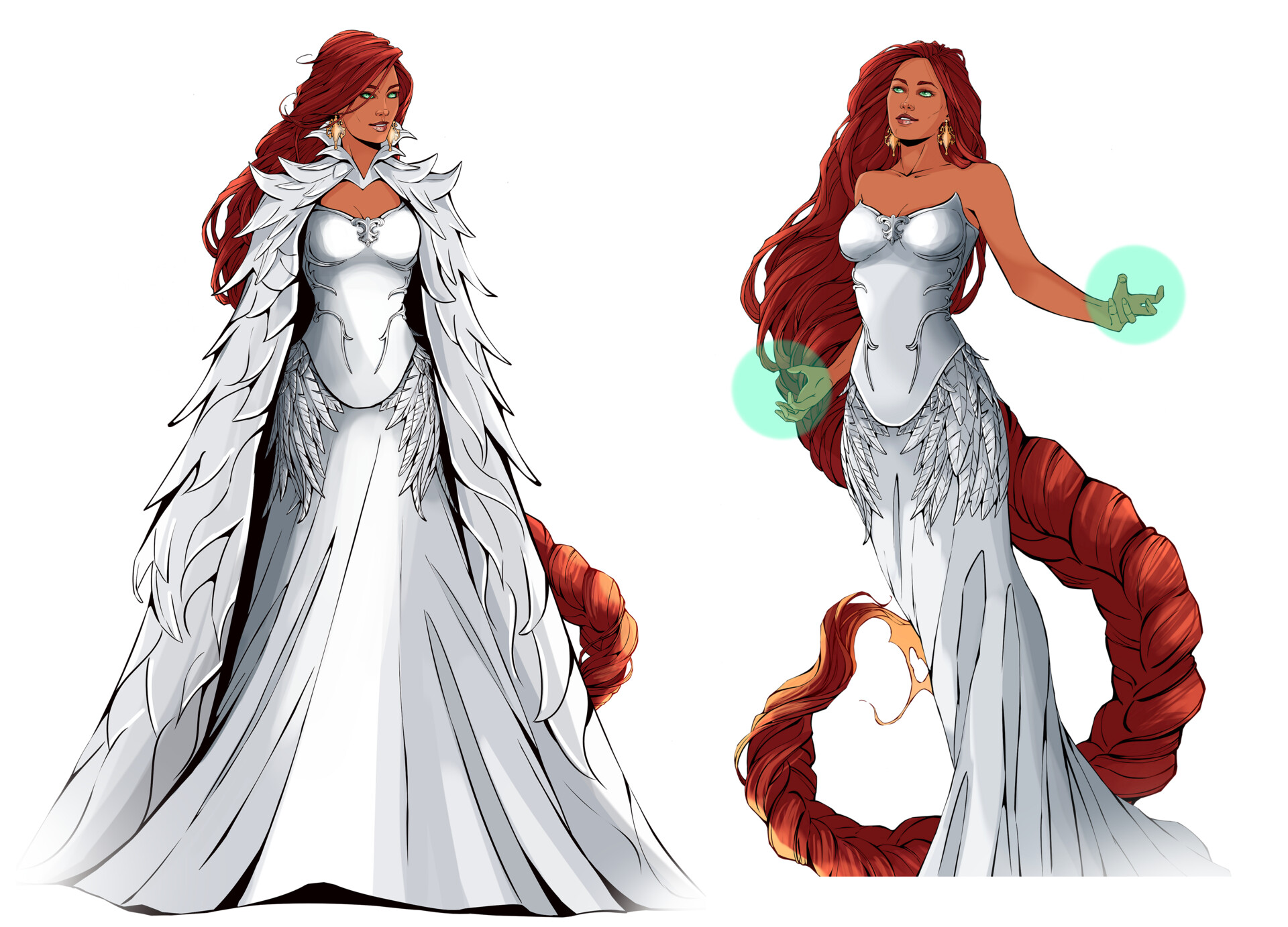 ArtStation - [Full body Commission] Starfire's Wedding Dress