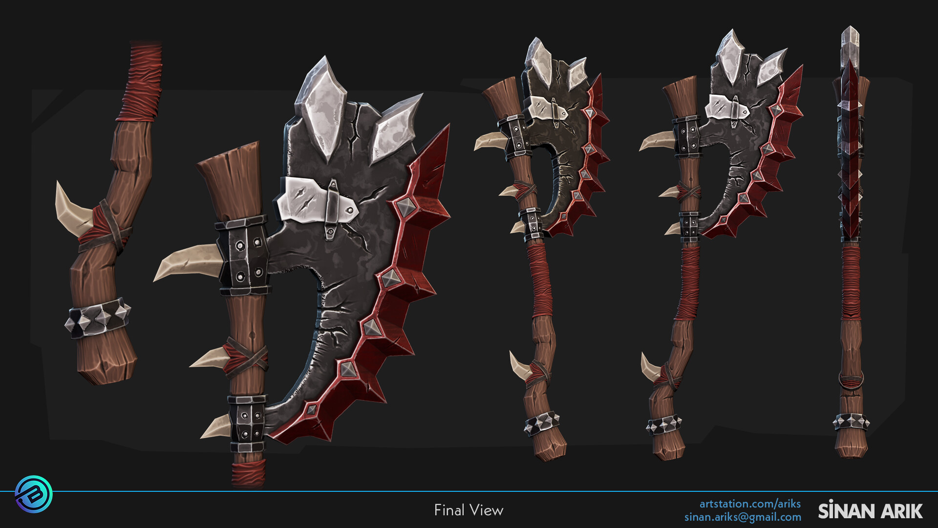 Sinan Arık - Stylized Orc Axe - 3