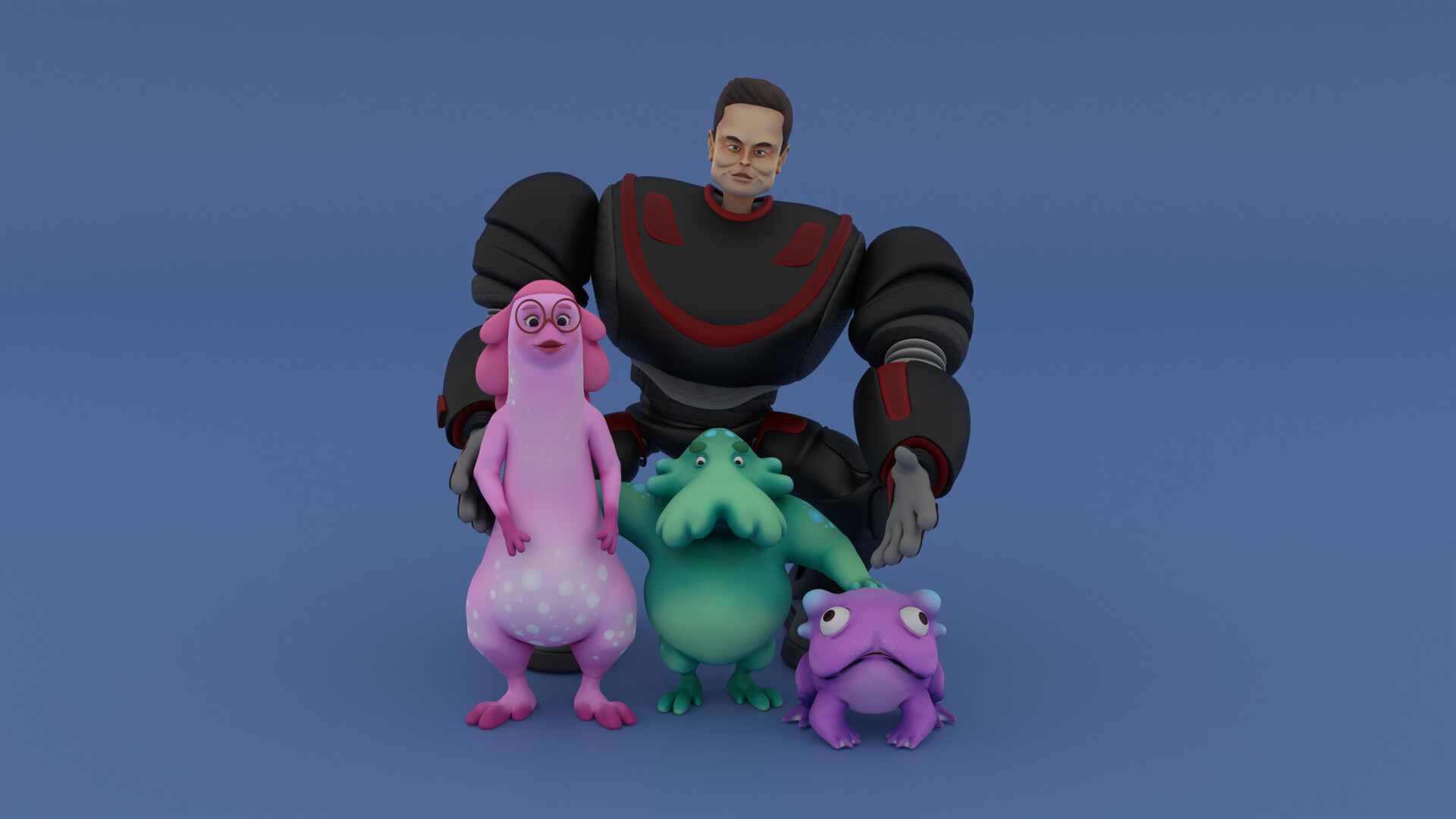 ArtStation - The Visitor Short Film Characters Group Shot