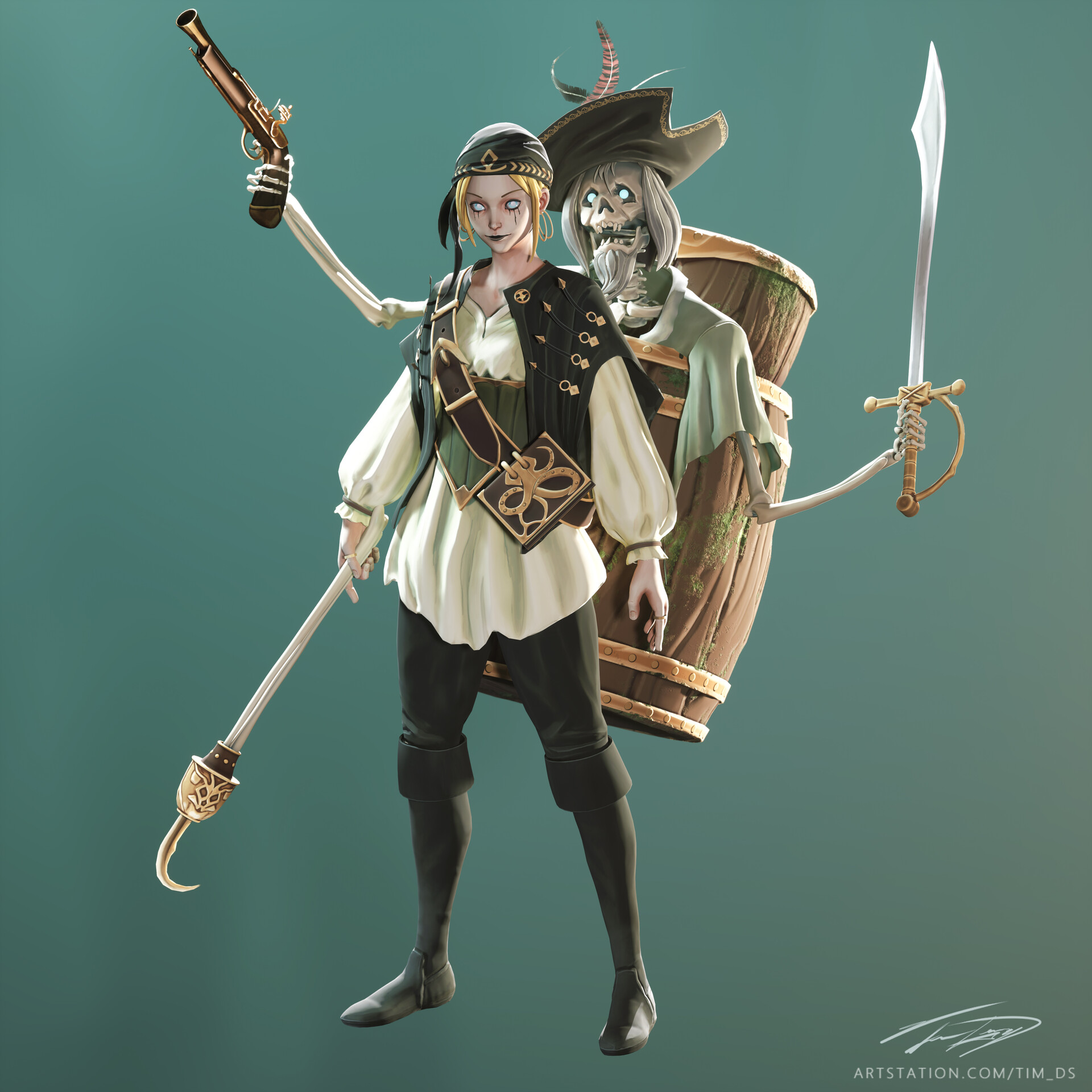 ArtStation - Pirate Necromancer